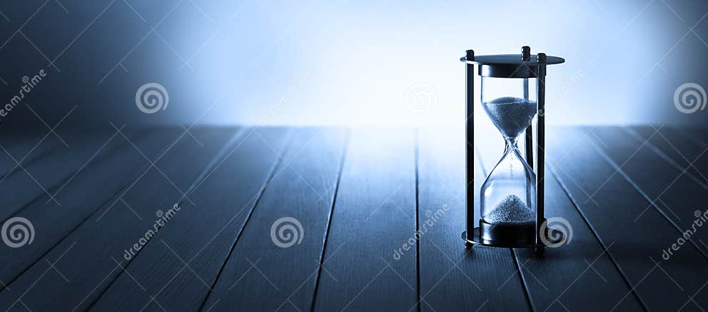 Hourglass Time Clock Running Banner Background Stock Image - Image of ...