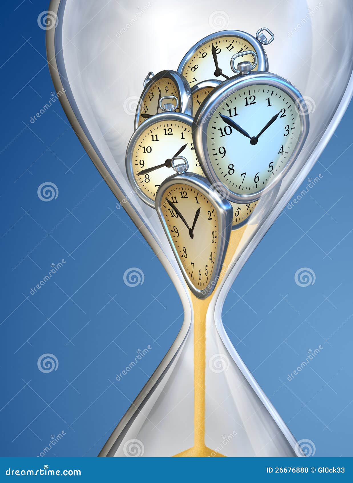 Hourglass Time Clock Stock Illustration Illustration Of Instrument 26676880