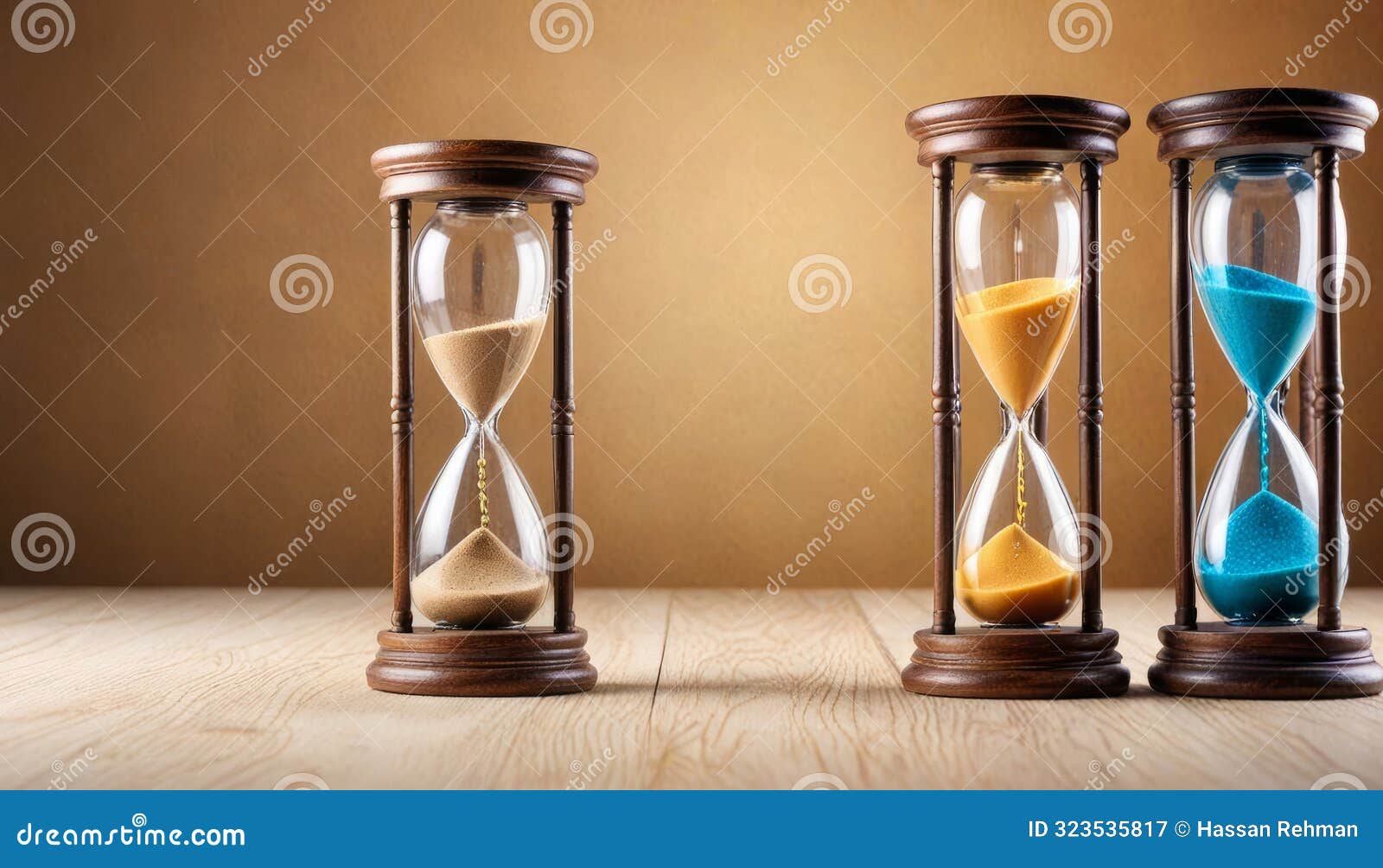 Hourglass Time Clock Running Banner Background Stock Illustration ...