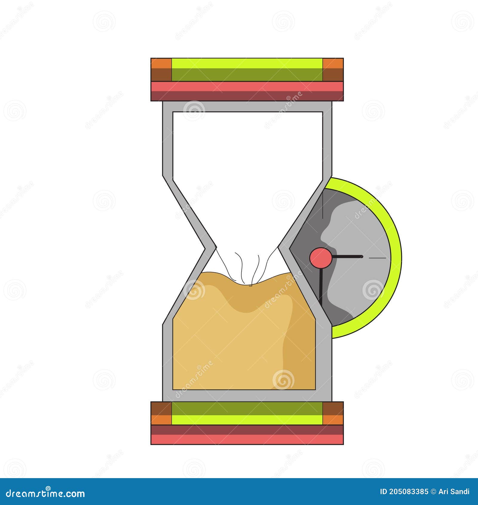 Hourglass Time Finish. Clip Art, Vector, Illustration Stock ...