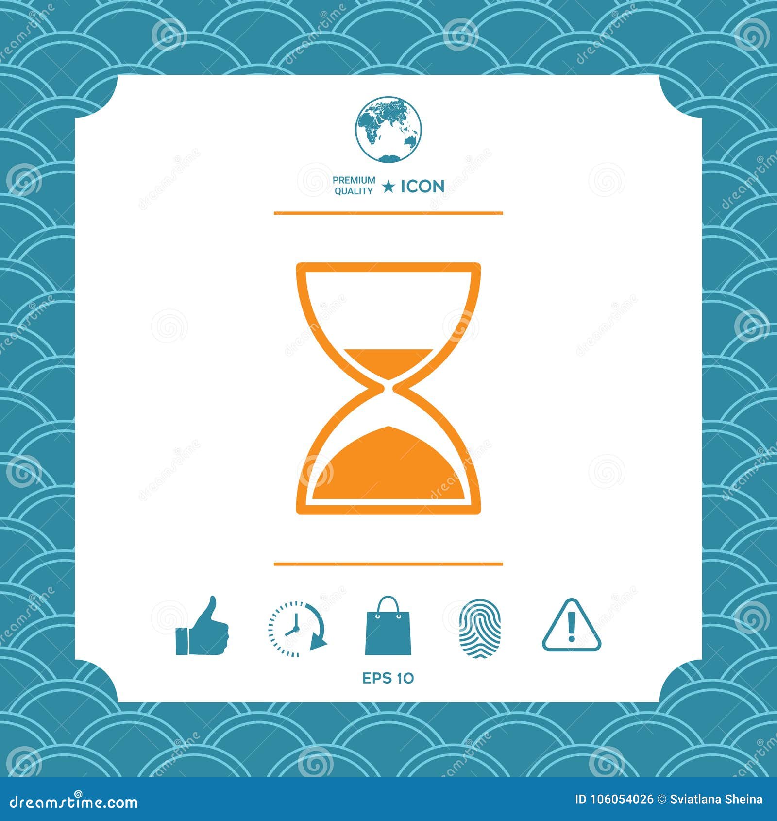 Hourglass time icon stock vector. Illustration of hour - 106054026