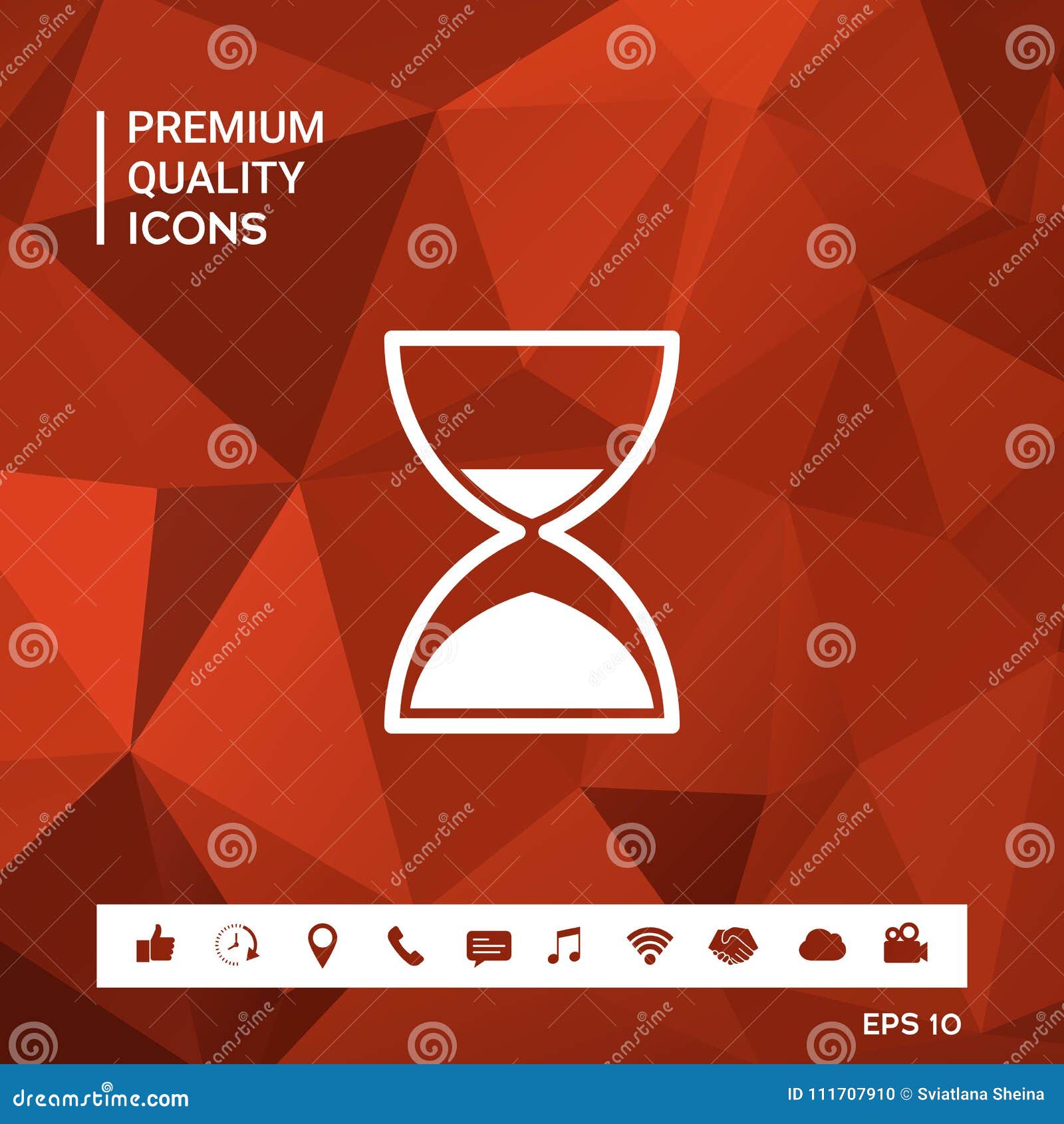 Hourglass time icon stock vector. Illustration of countdown - 111707910