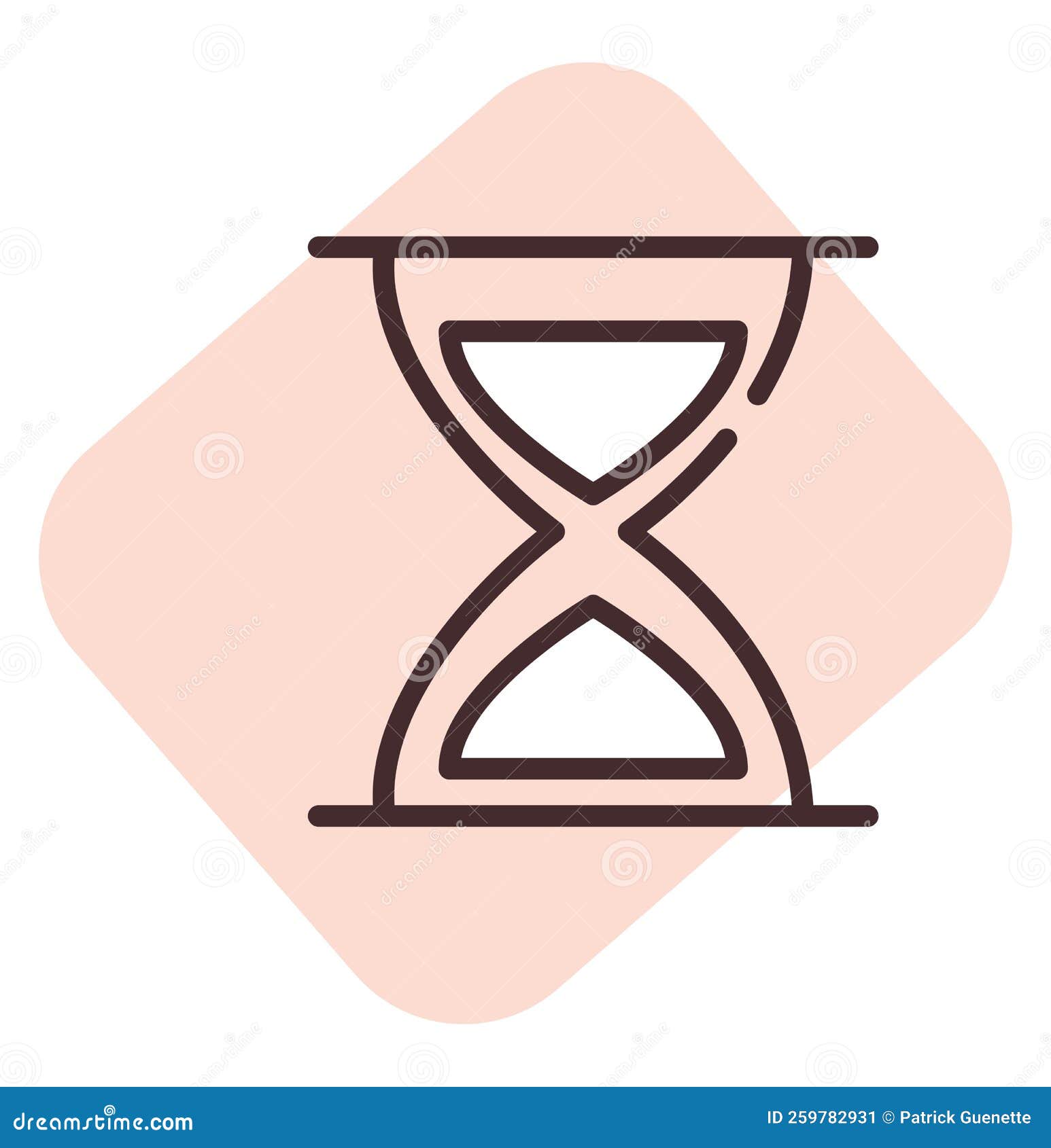 Hourglass time, icon stock vector. Illustration of countdown - 259782931