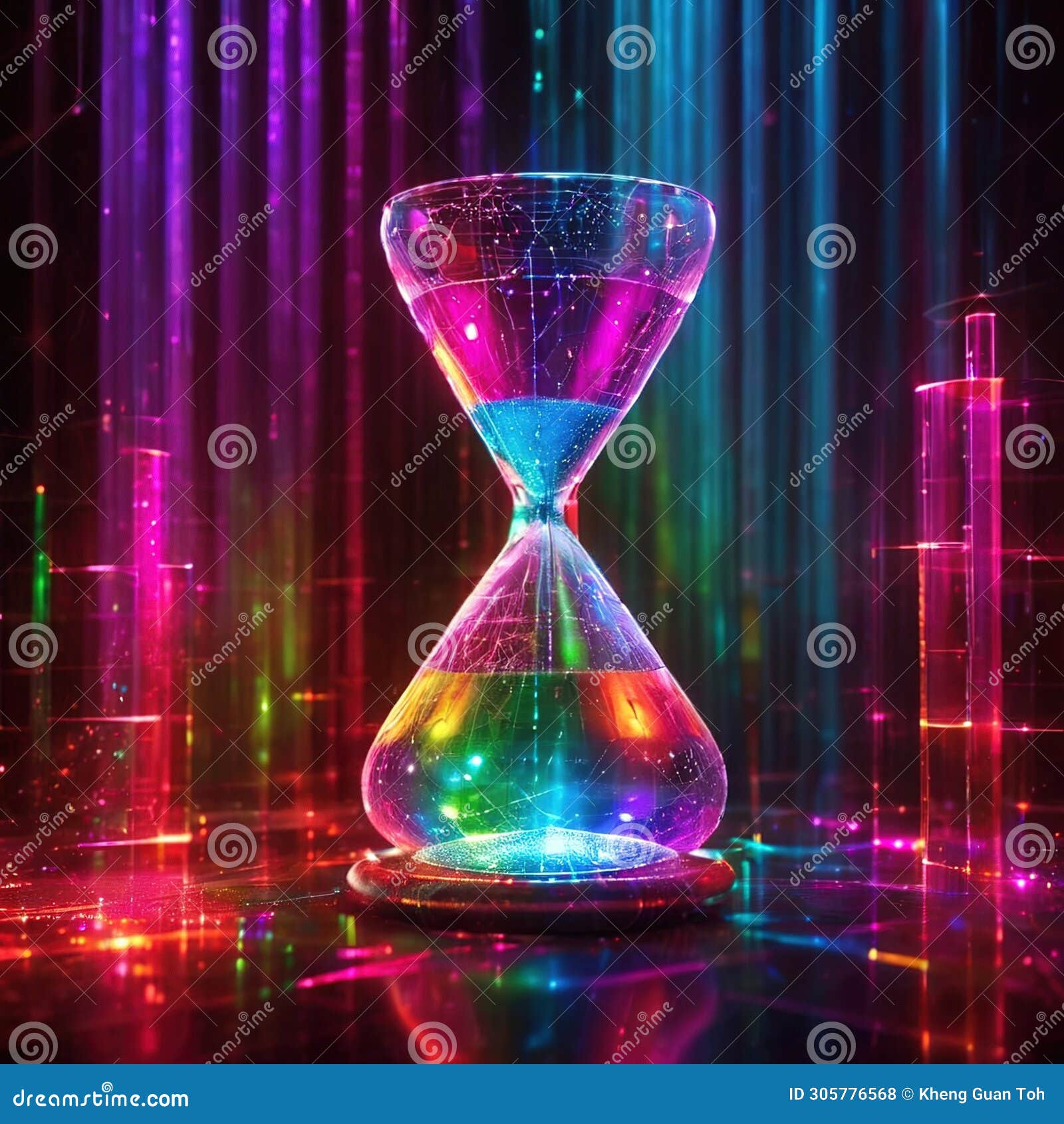 Hourglass Time, Virtual Digital Online Representation, Virtual Data ...