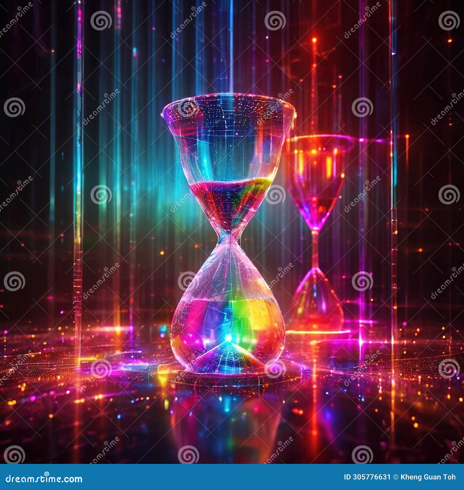 Hourglass Time, Virtual Digital Online Representation, Virtual Data ...