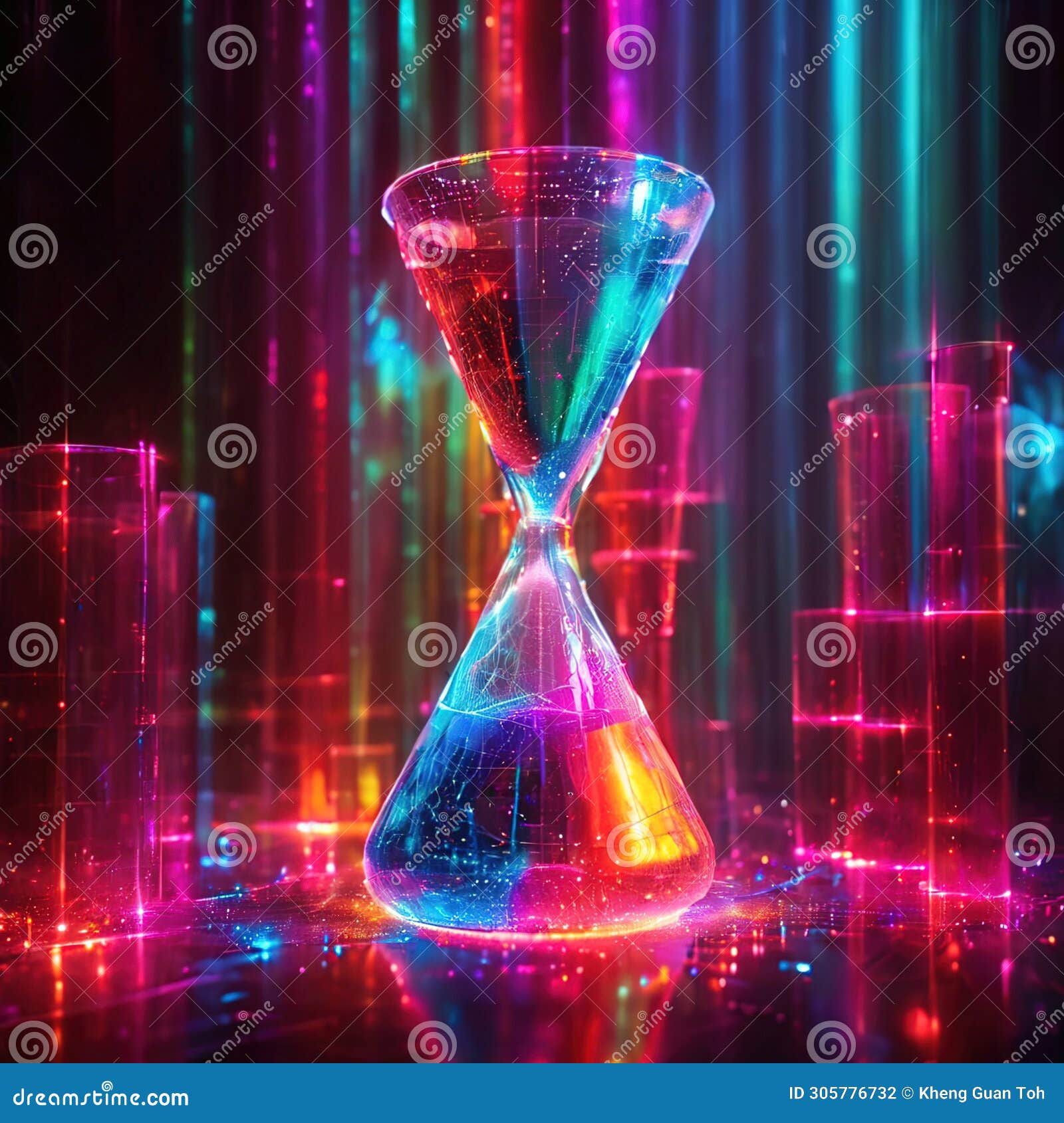 Hourglass Time, Virtual Digital Online Representation, Virtual Data ...
