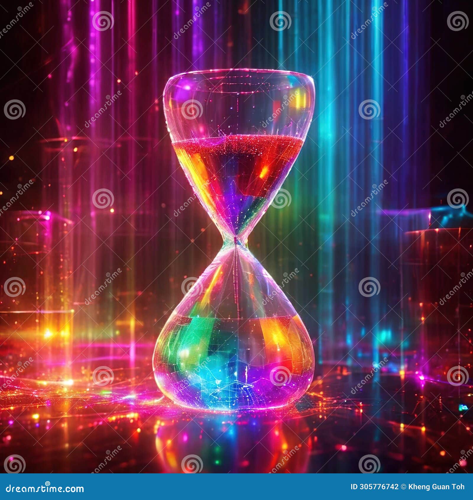 Hourglass Time, Virtual Digital Online Representation, Virtual Data ...
