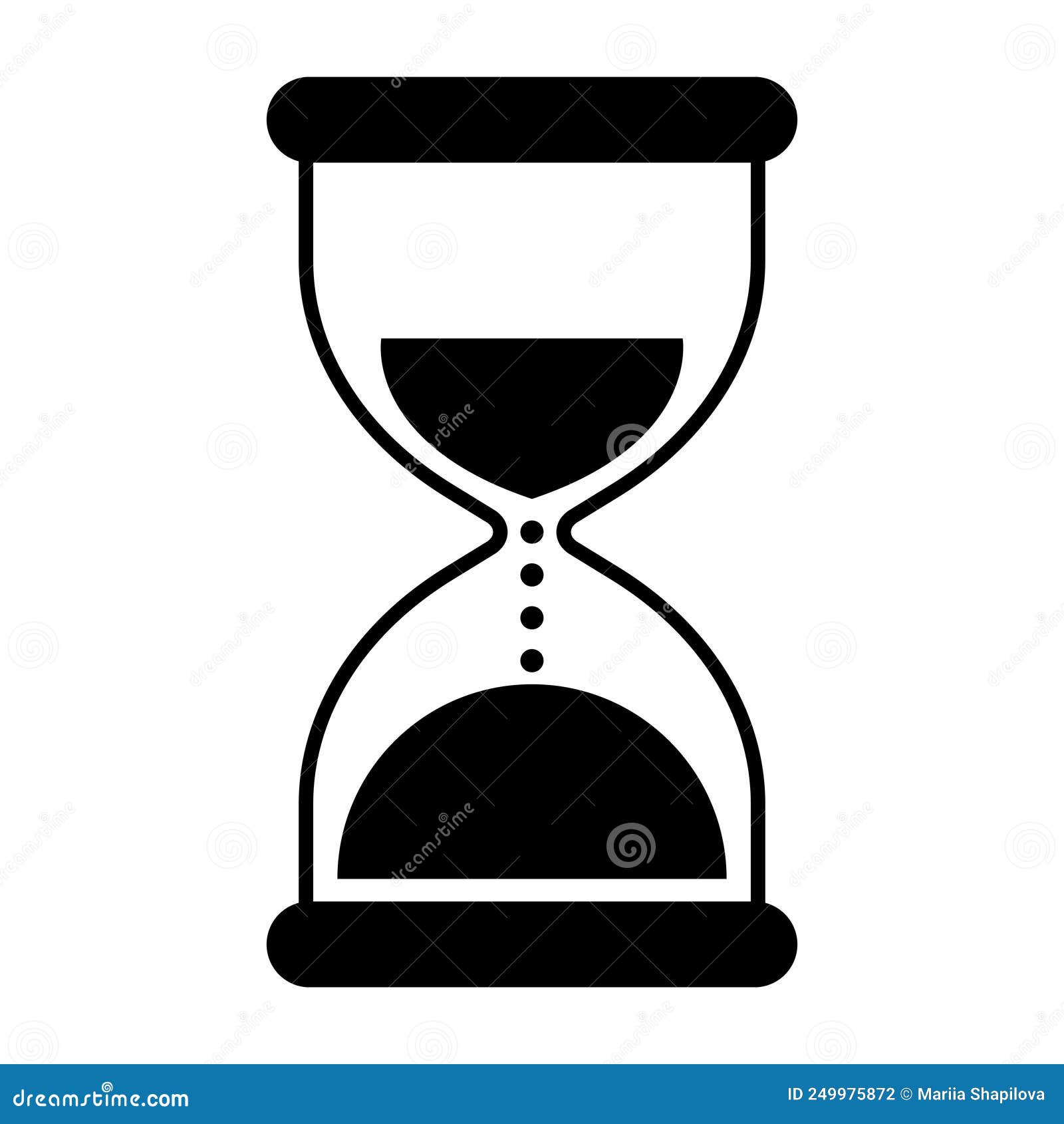 Hourglass Timer Icon. Trendy Flat Design Stock Vector - Illustration of ...