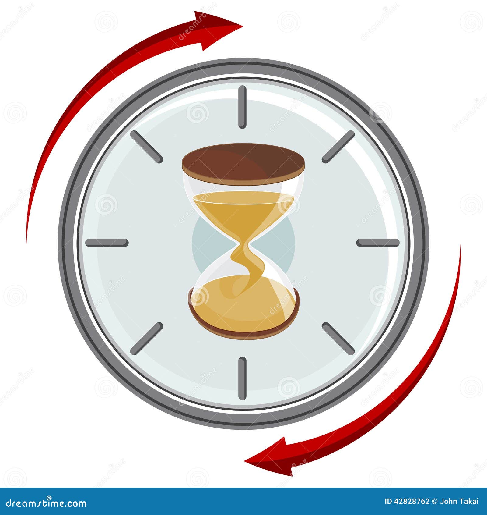 Hourglass Timer Icons With Color Gradation And Cartoon Vector ...