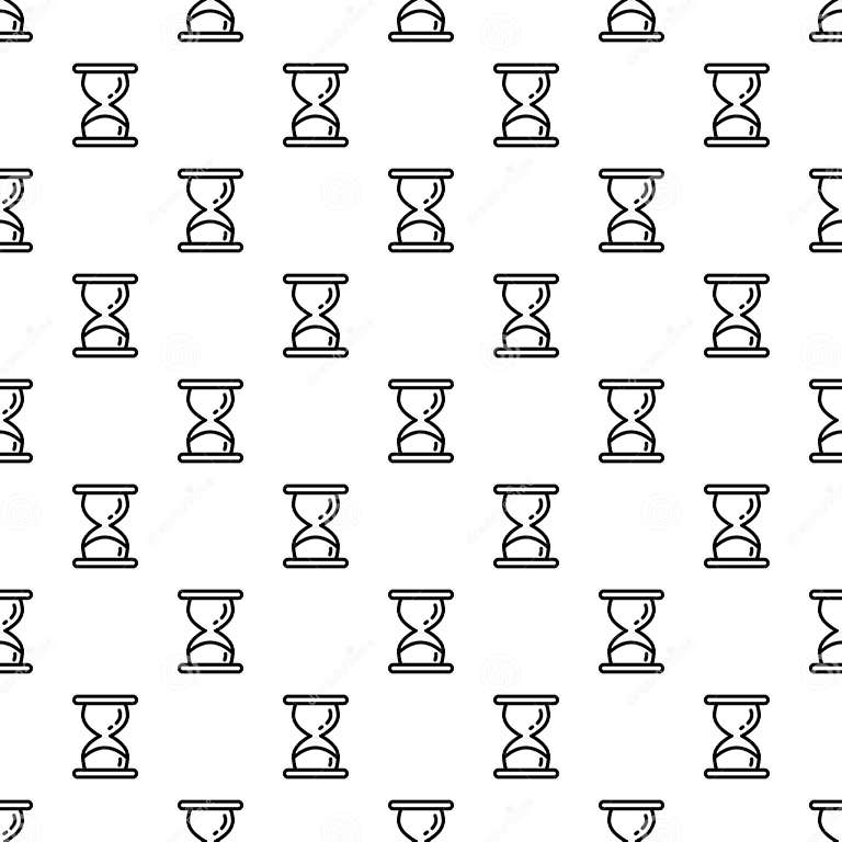 Hourglass Timer Pattern Seamless Stock Vector - Illustration of pattern ...