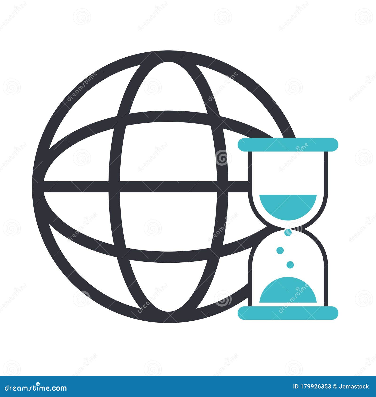 Hourglass Timer with Sphere Browser Stock Vector - Illustration of ...