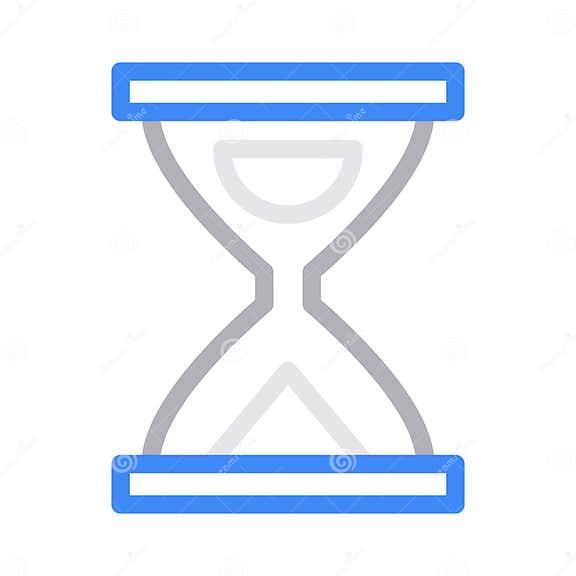 Hourglass Thin Color Line Vector Icon Stock Vector - Illustration of ...