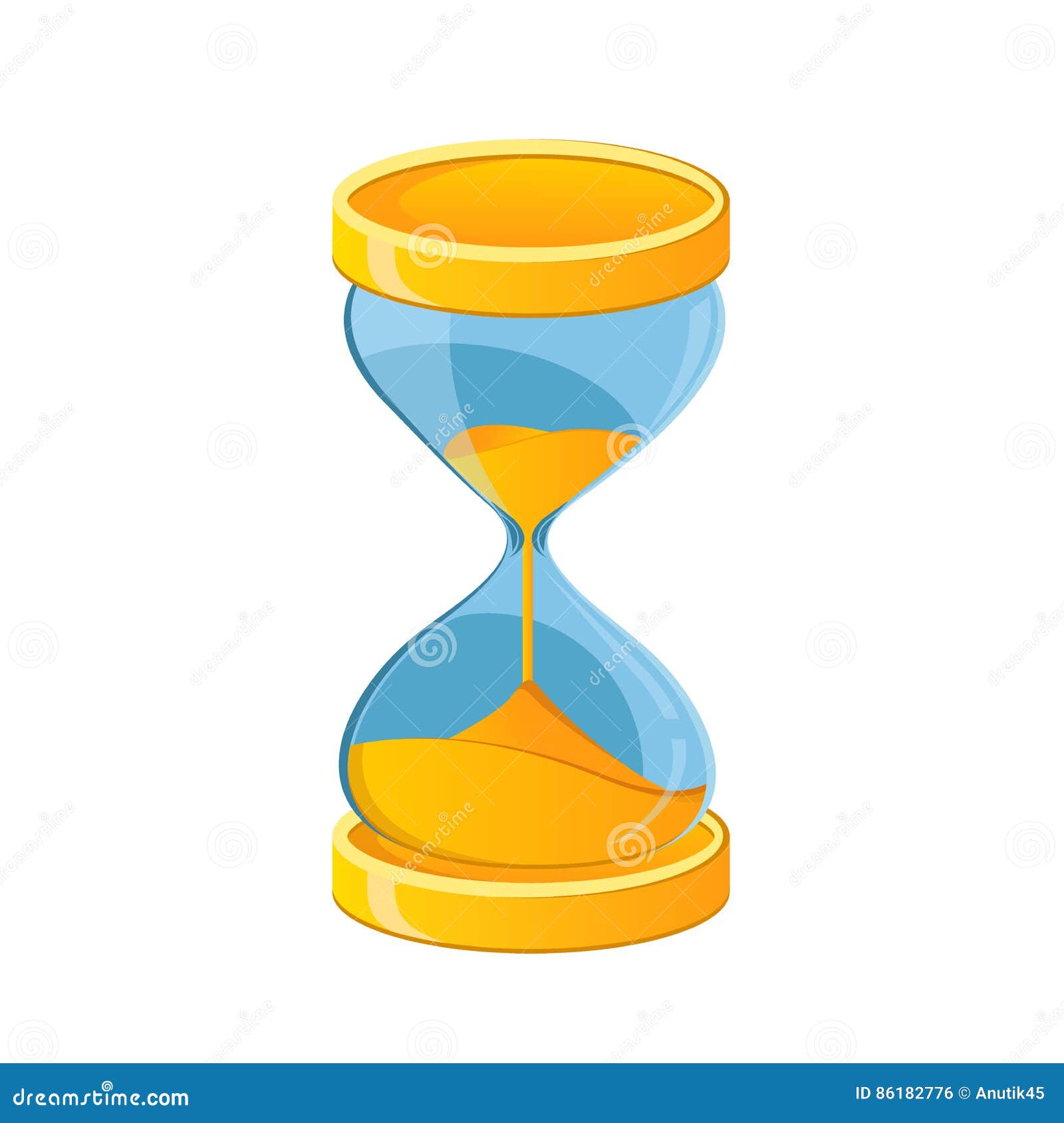 Hourglass, vector stock vector. Illustration of white - 86182776