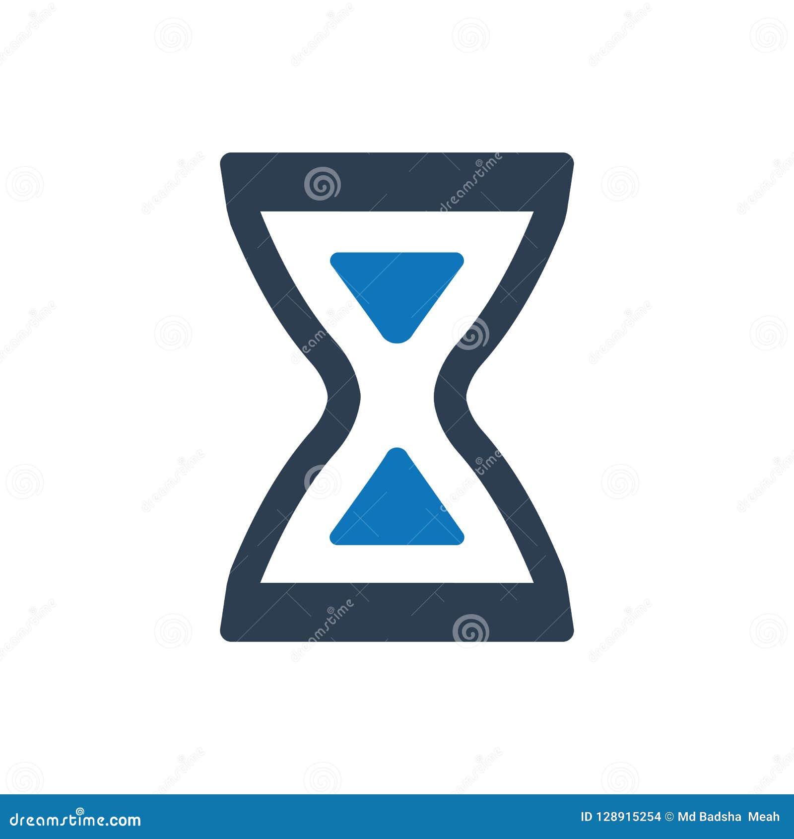Hourglass, waiting icon stock vector. Illustration of loading - 128915254