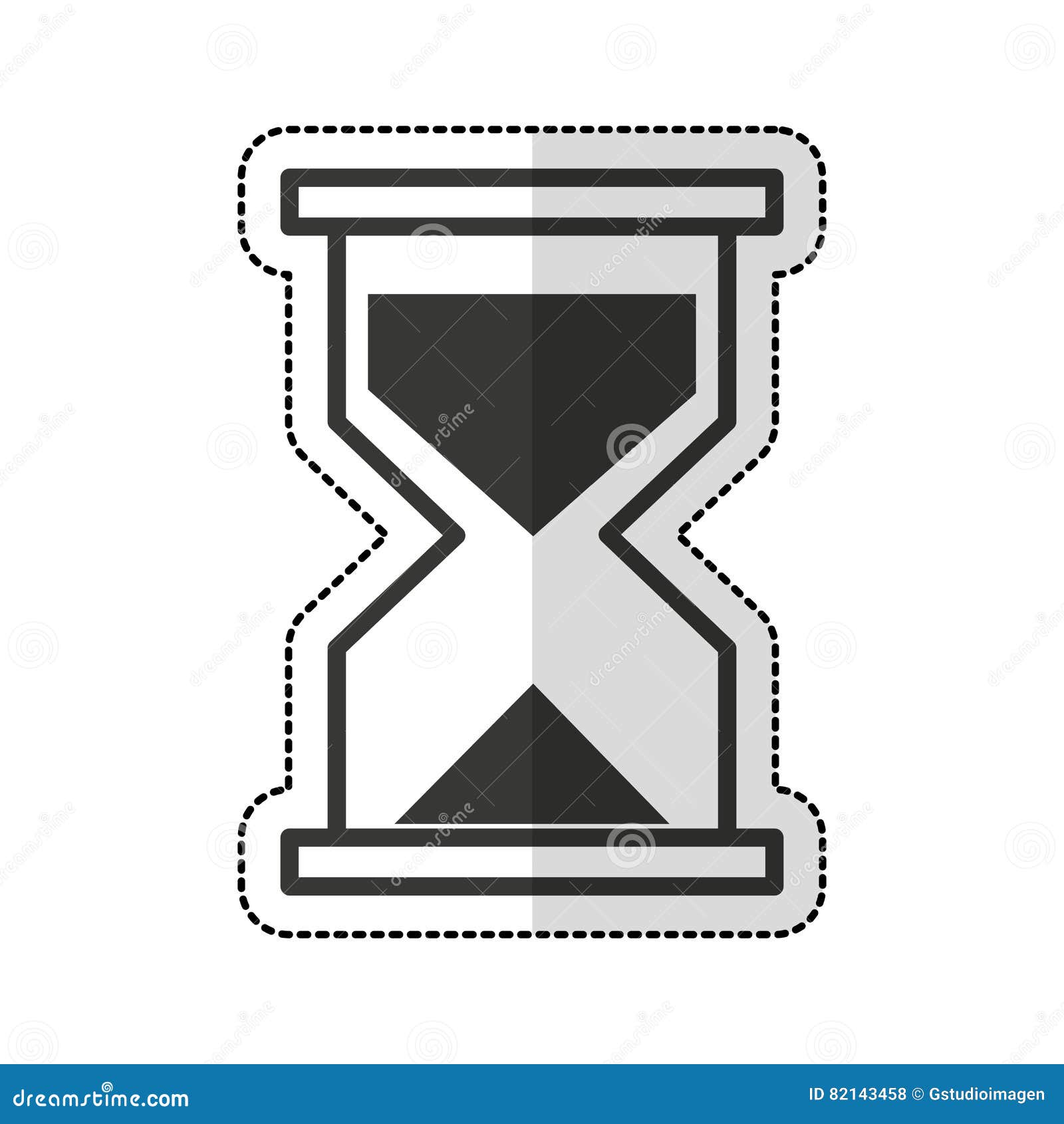 Hourglass Watch Isolated Icon Stock Illustration - Illustration of sign ...