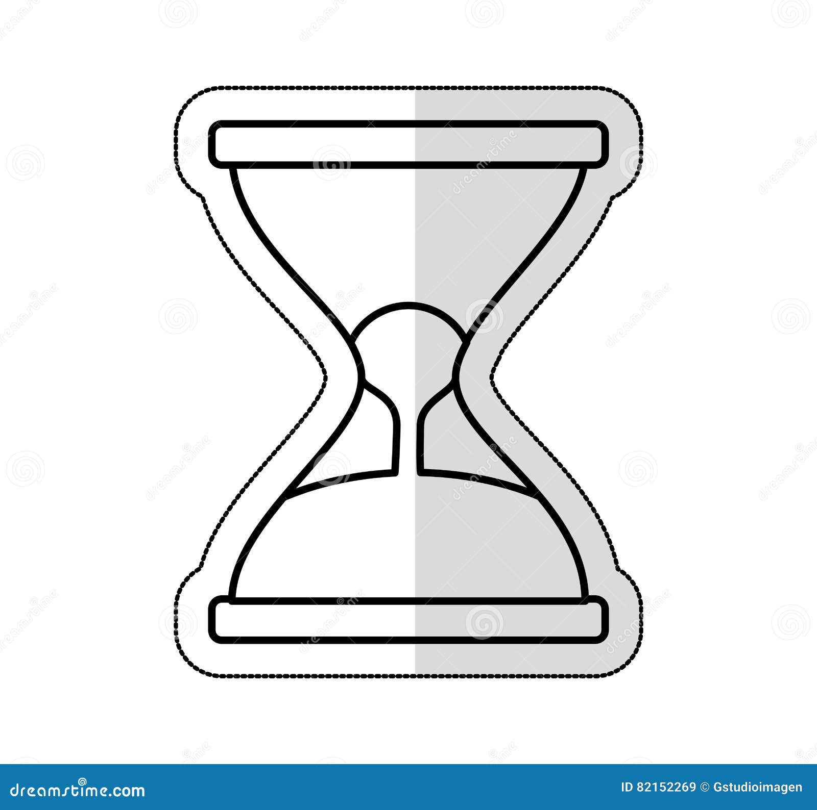 Hourglass Watch Isolated Icon Stock Illustration - Illustration of ...