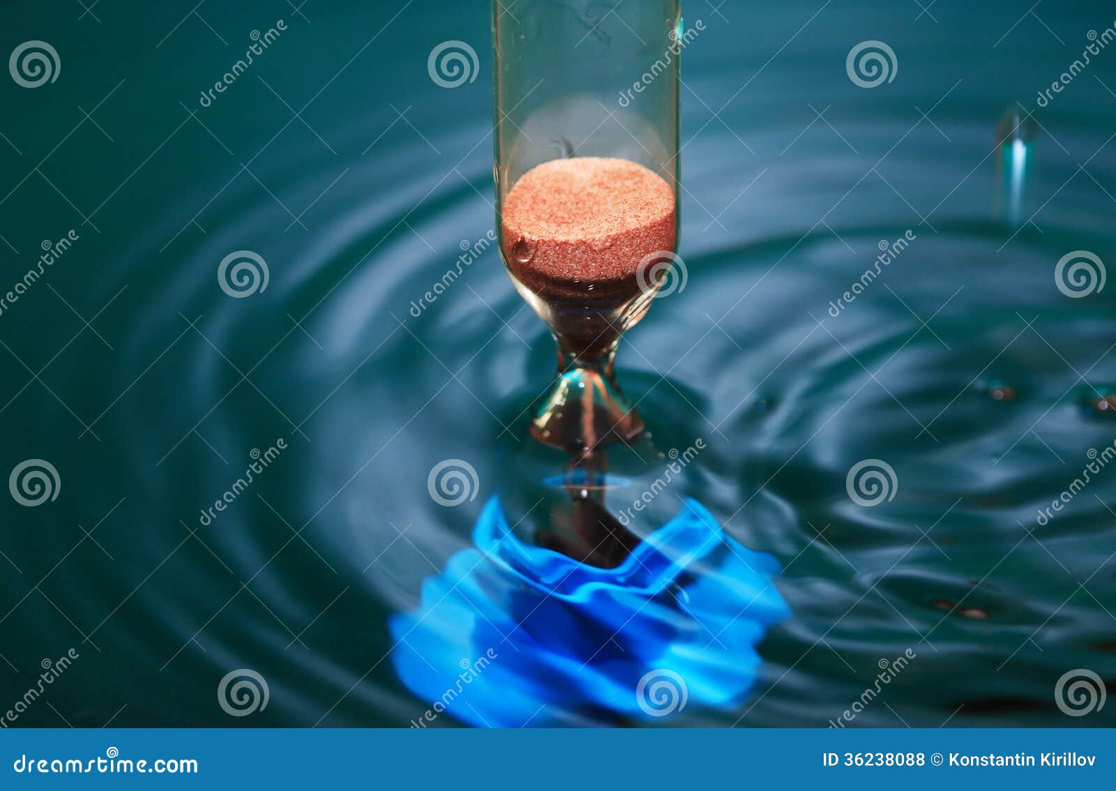 Hourglass in Water stock photo. Image of drop, flow, liquid - 36238088