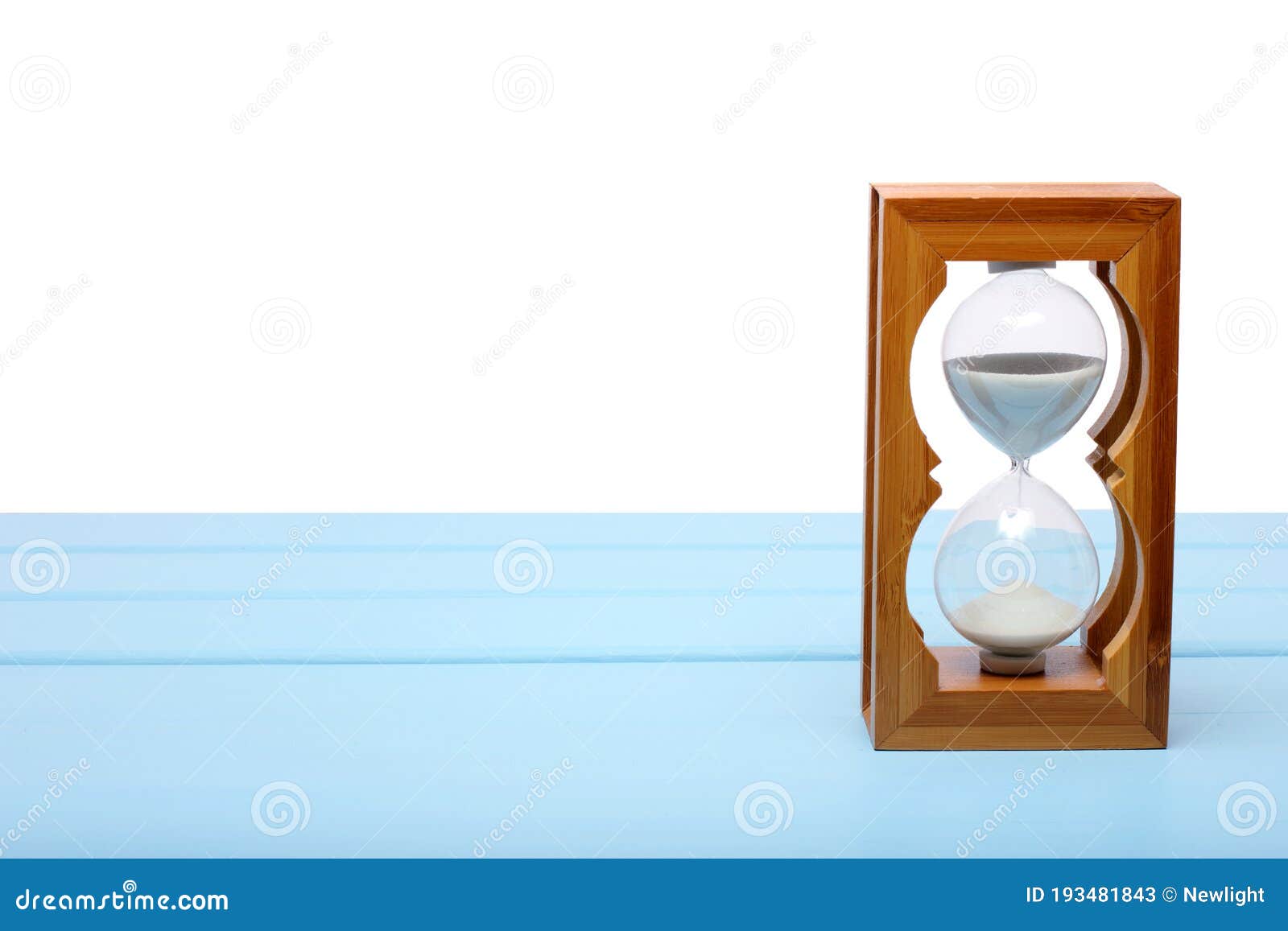 Hourglass in Wooden Frame stock image. Image of measurement - 193481843