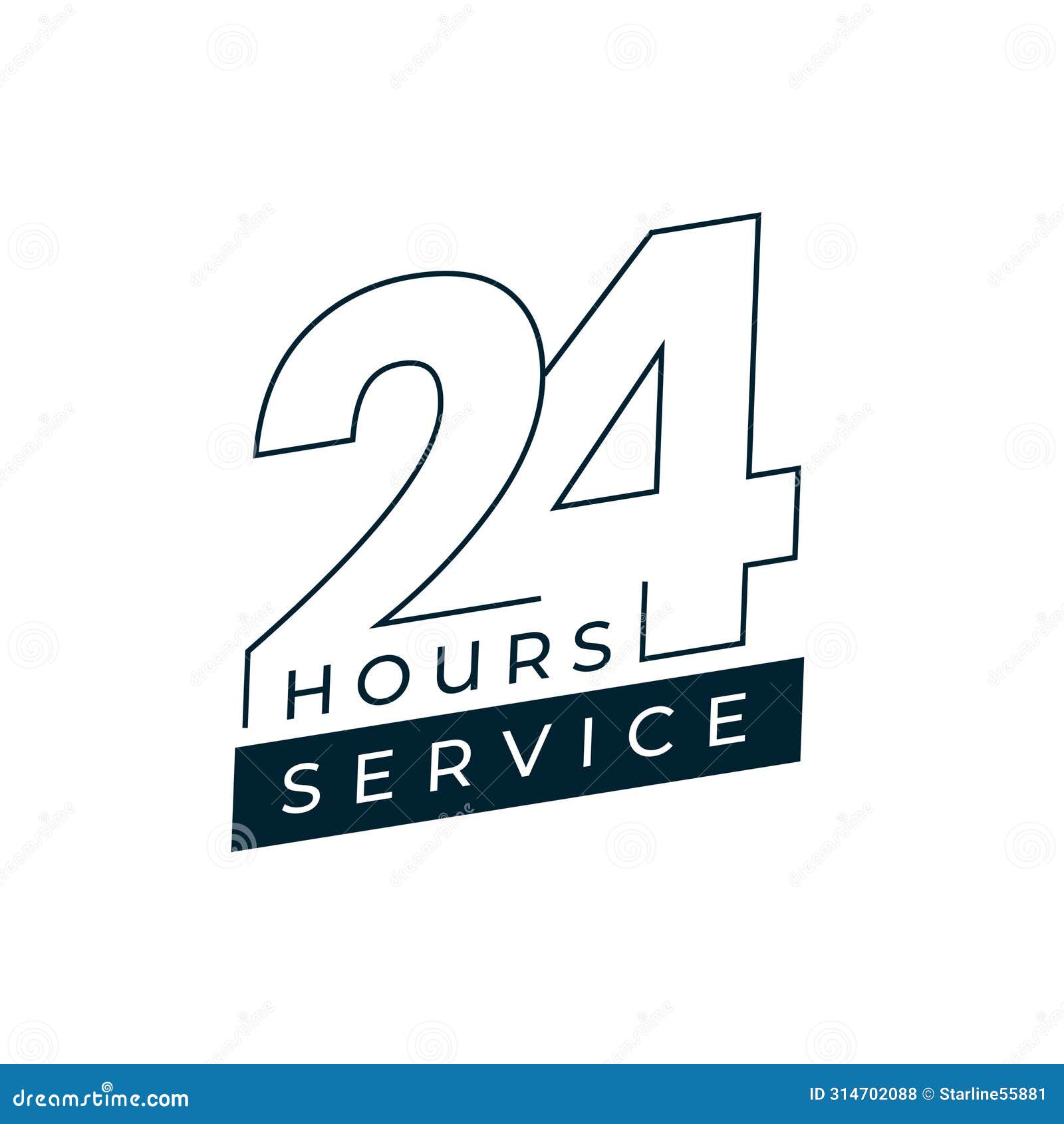 24 Hours Availability for Service and Support Concept Poster Stock ...