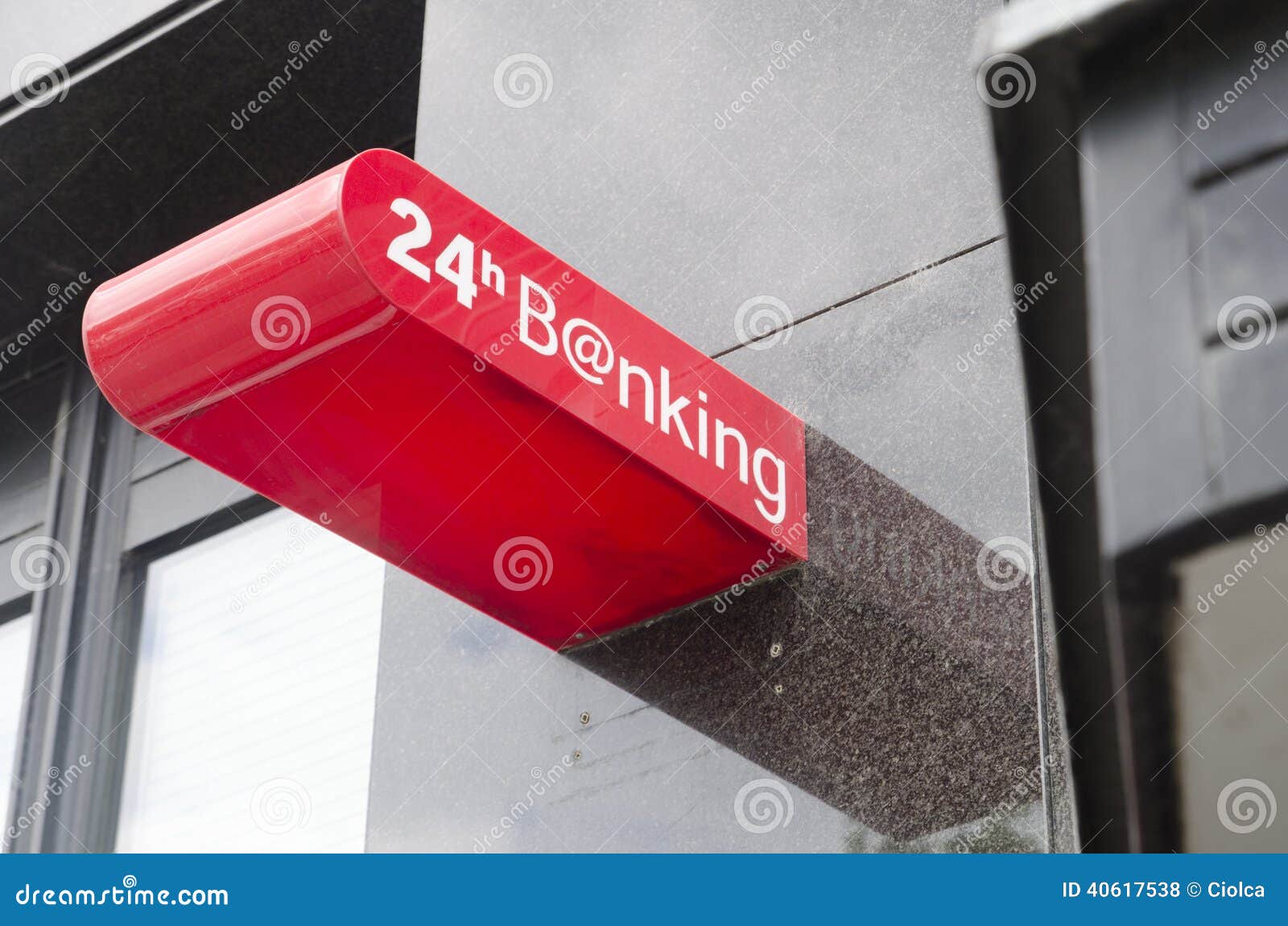 24 Hours Banking sign stock photo. Image of debit, clock - 40617538