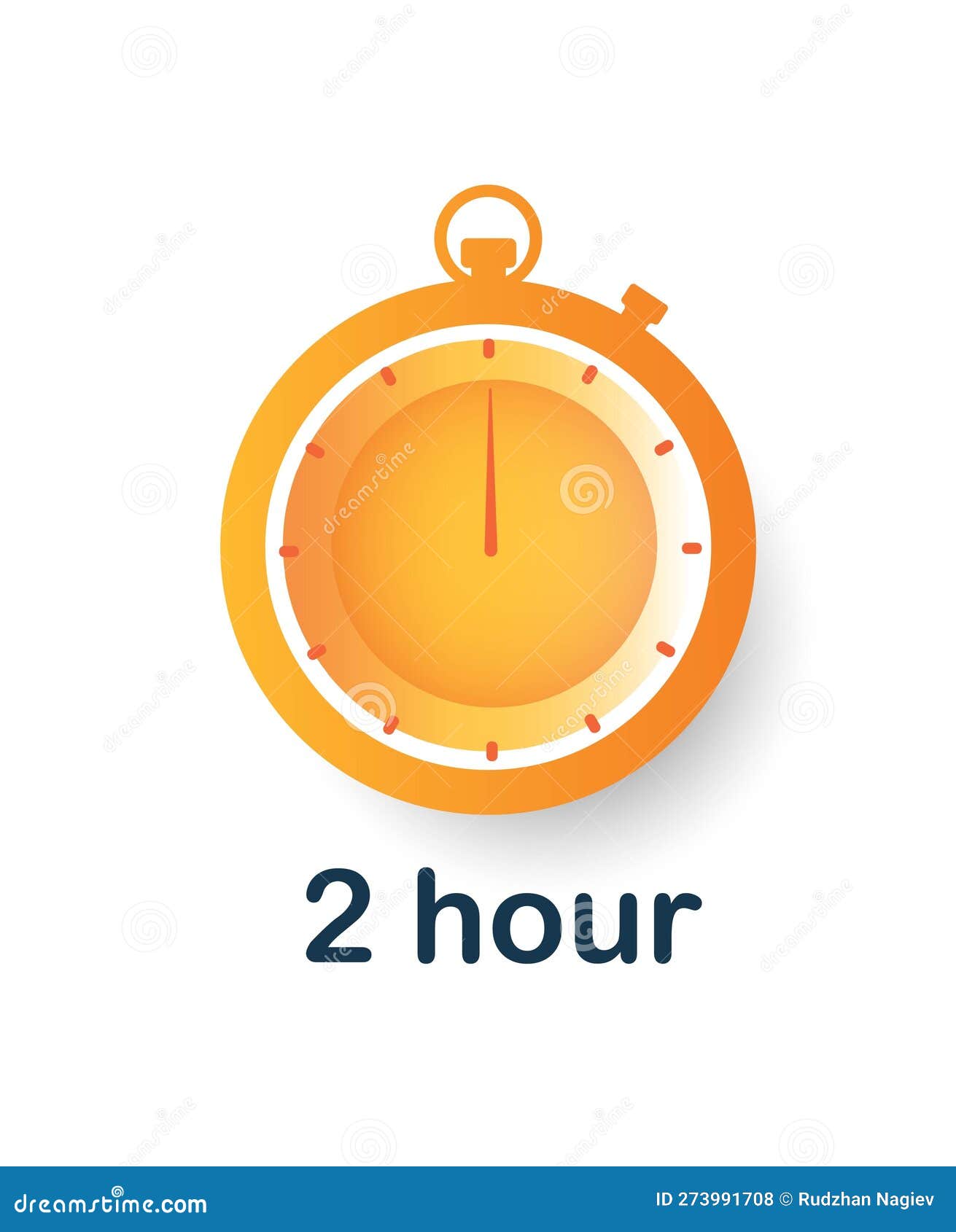 2 hours clock icon stock vector. Illustration of graphic - 273991708
