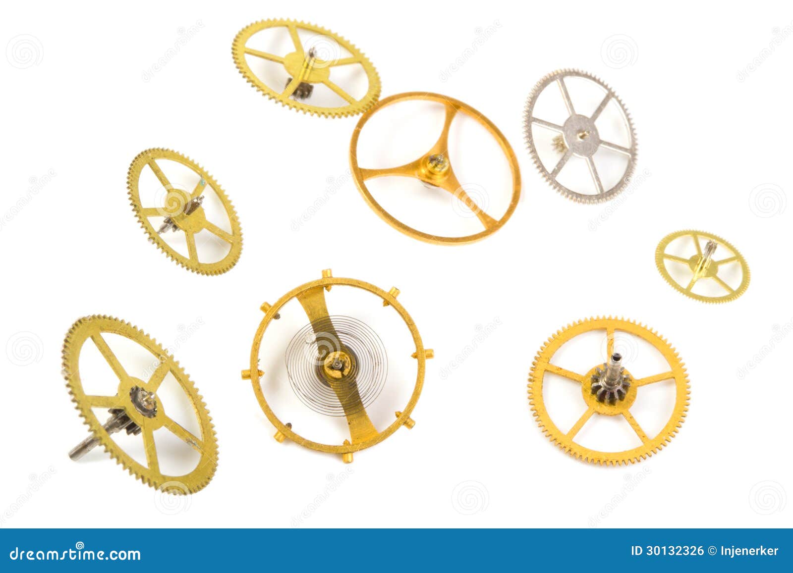 Clockwork close up stock photo. Image of mainspring, accurate - 30132326