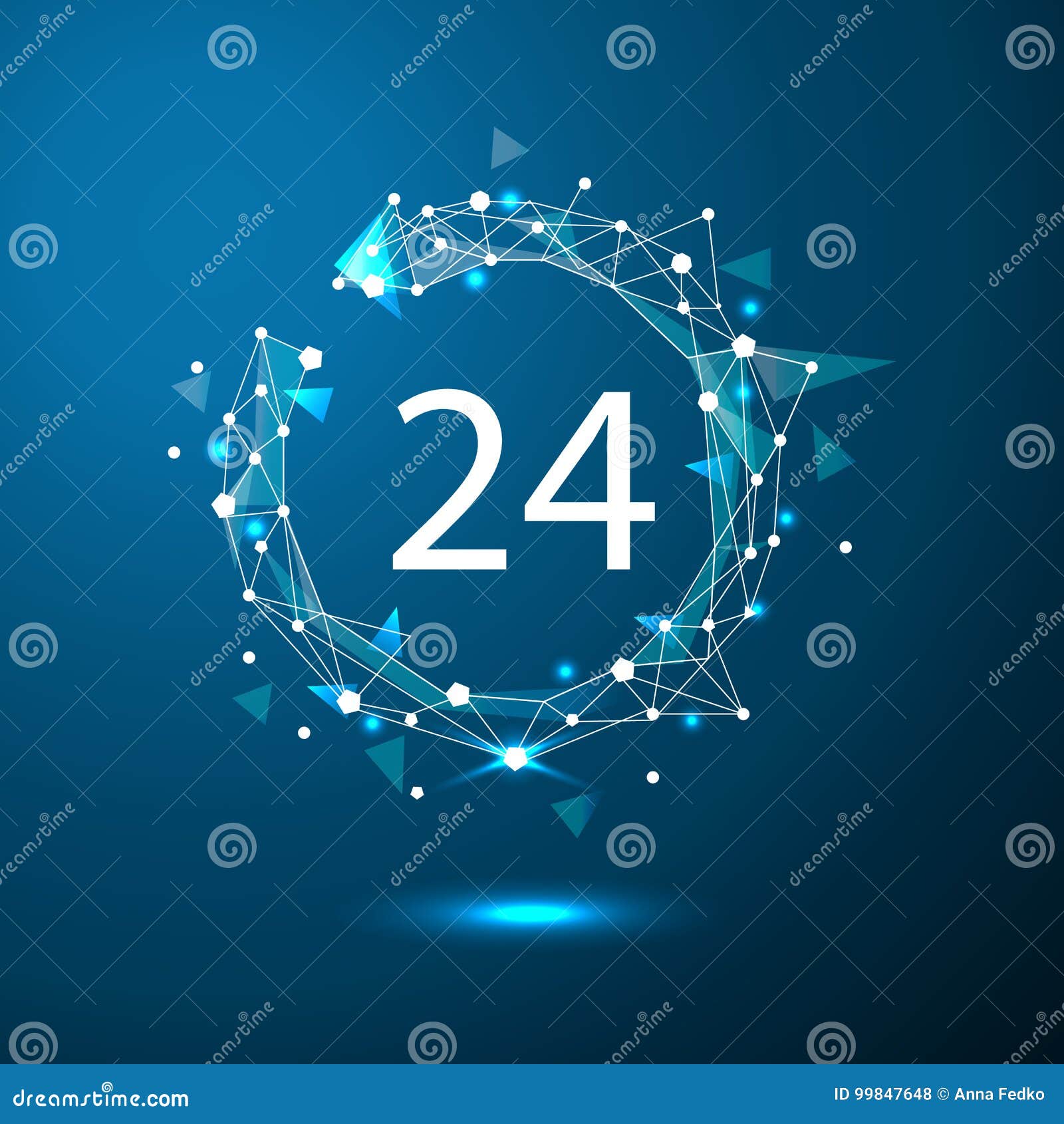 24 Hours Customer Service. Round the Clock Support Symbol Stock Vector ...