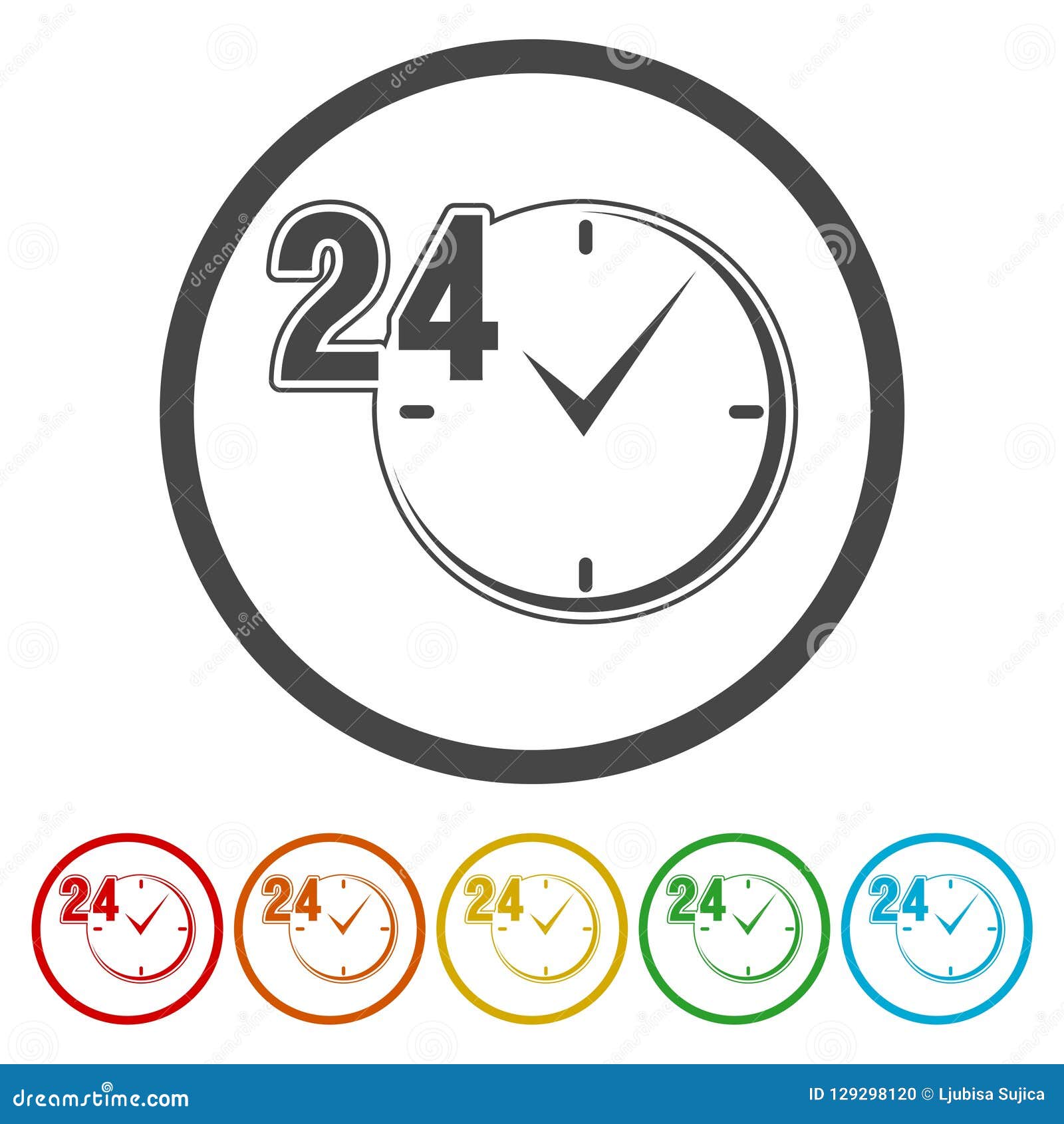 24 Hours Customer Service. Round the Clock Symbol Stock Vector ... 24 Hours Customer Service. Round the Clock Symbol Stock Vector ...