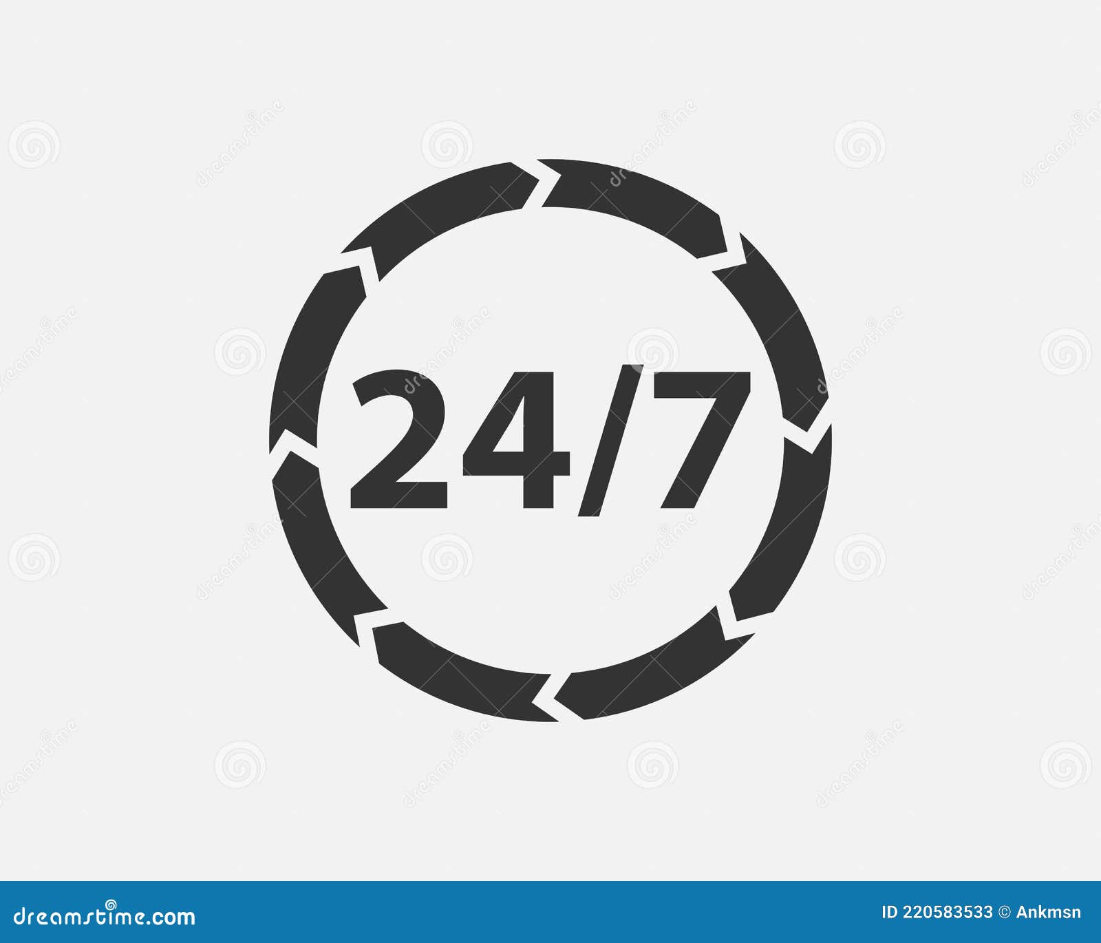 24 Hours a Day Service Icon Symbol Vector Stock Vector - Illustration ...