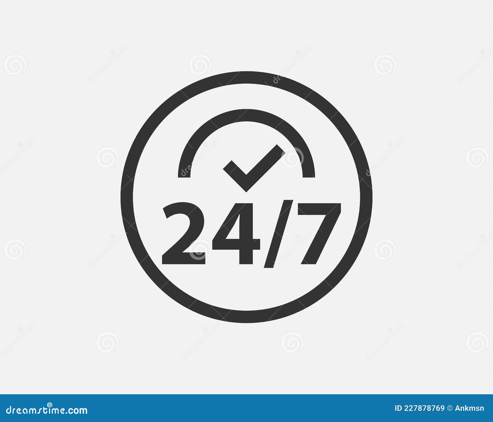 24 Hours a Day Service Icon Symbol Vector Stock Vector - Illustration ...