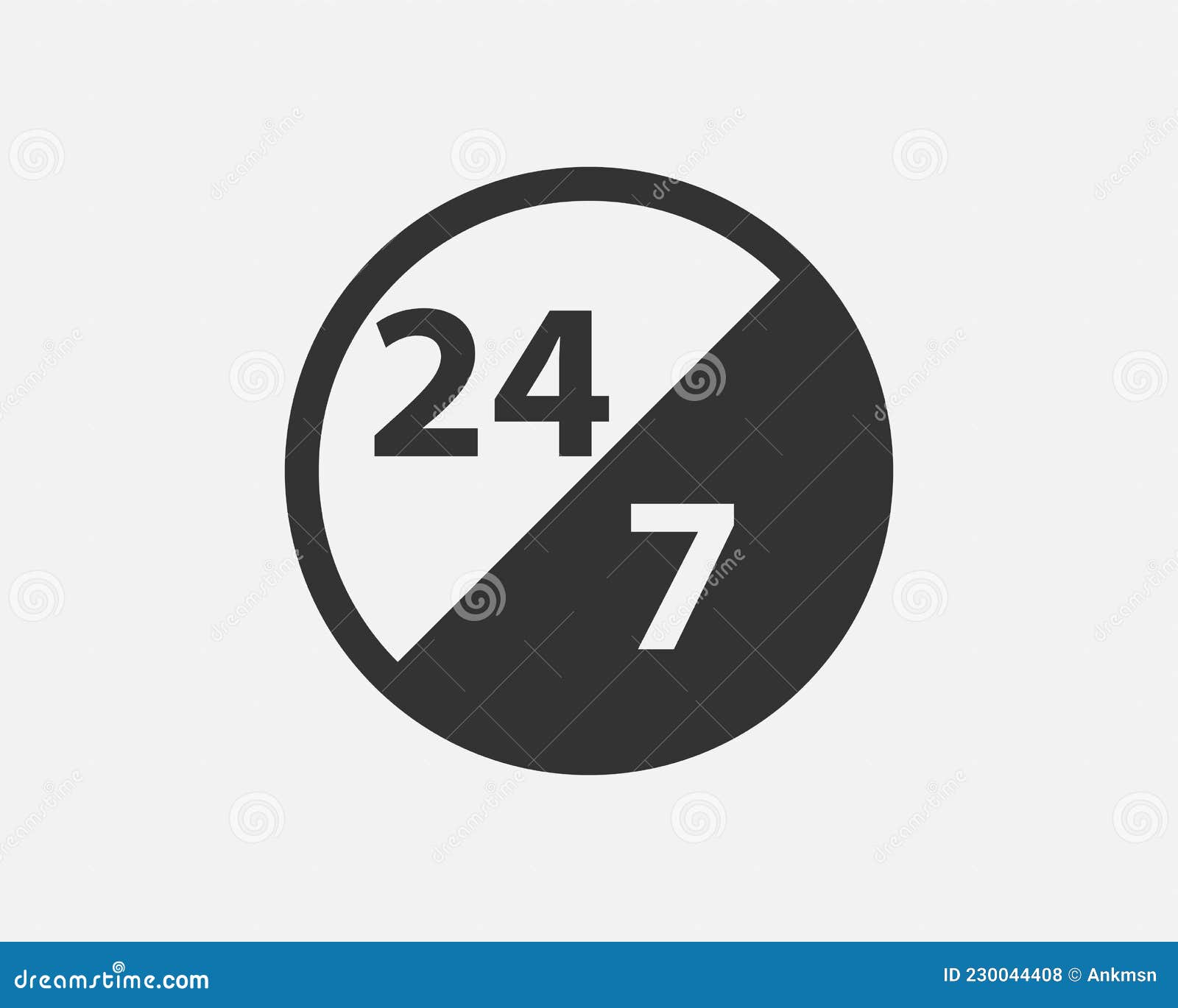 24 Hours a Day Service Icon Symbol Vector Stock Vector - Illustration ...