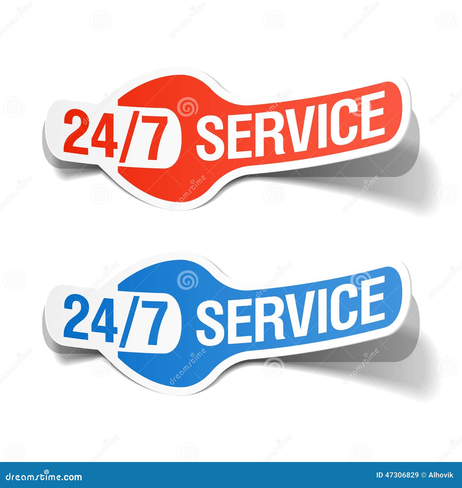 24 Hours a Day Service Sticker Stock Vector - Illustration of vector ...