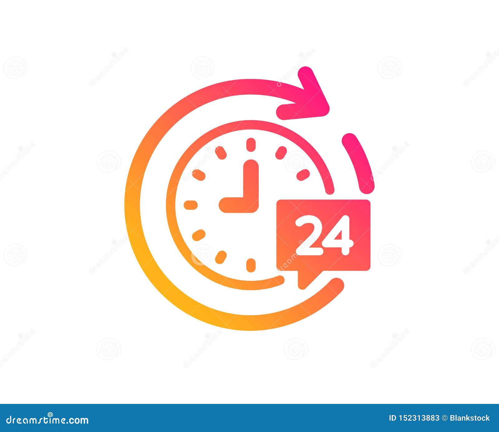 24 Hours Delivery Icon. Time Sign. Vector Stock Vector - Illustration ...
