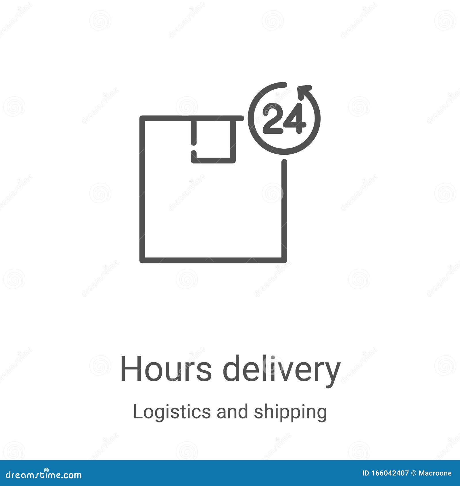 Hours Delivery Icon Vector from Logistics and Shipping Collection. Thin ...