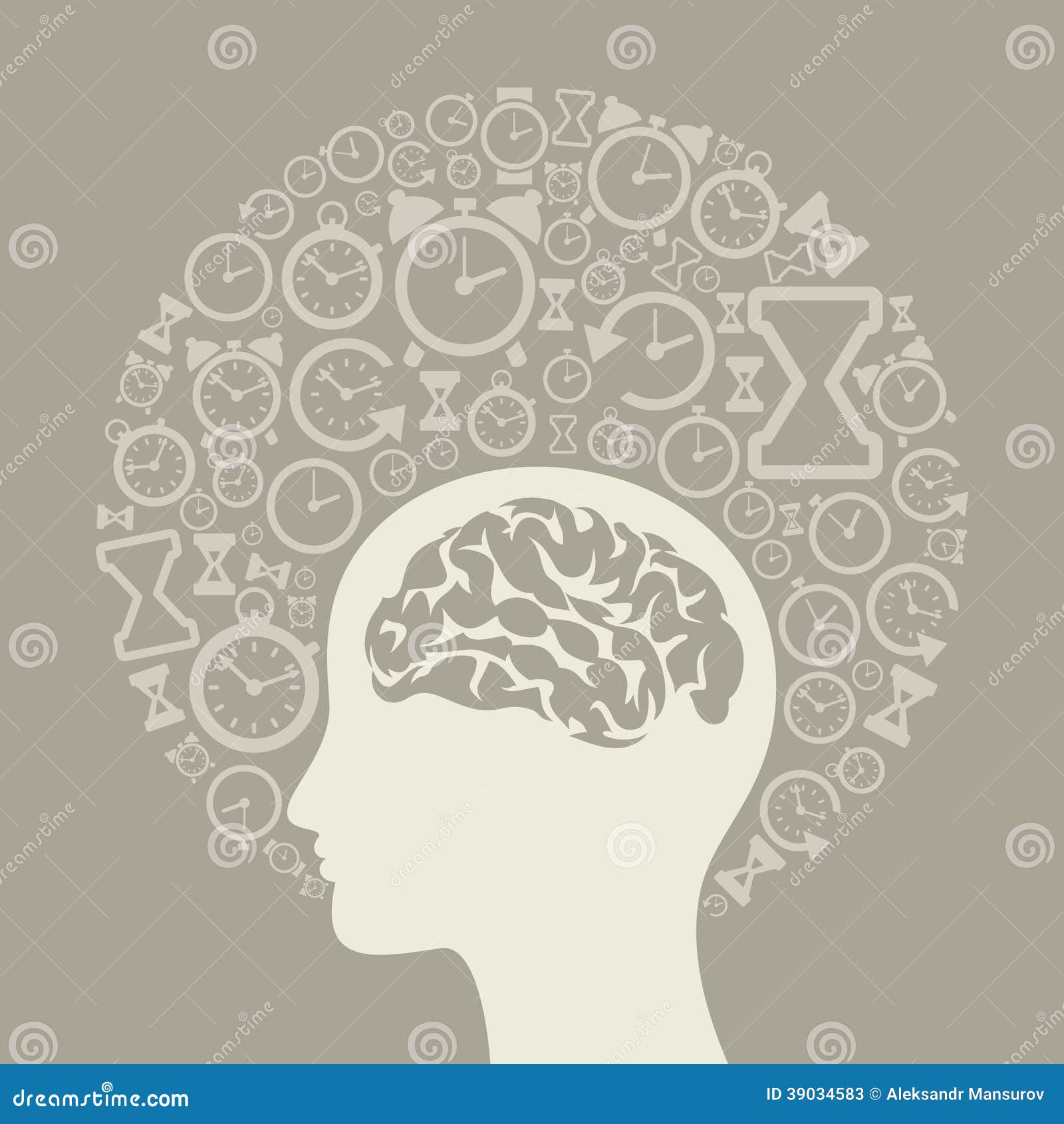 Hours a head2 stock vector. Illustration of time, minute - 39034583