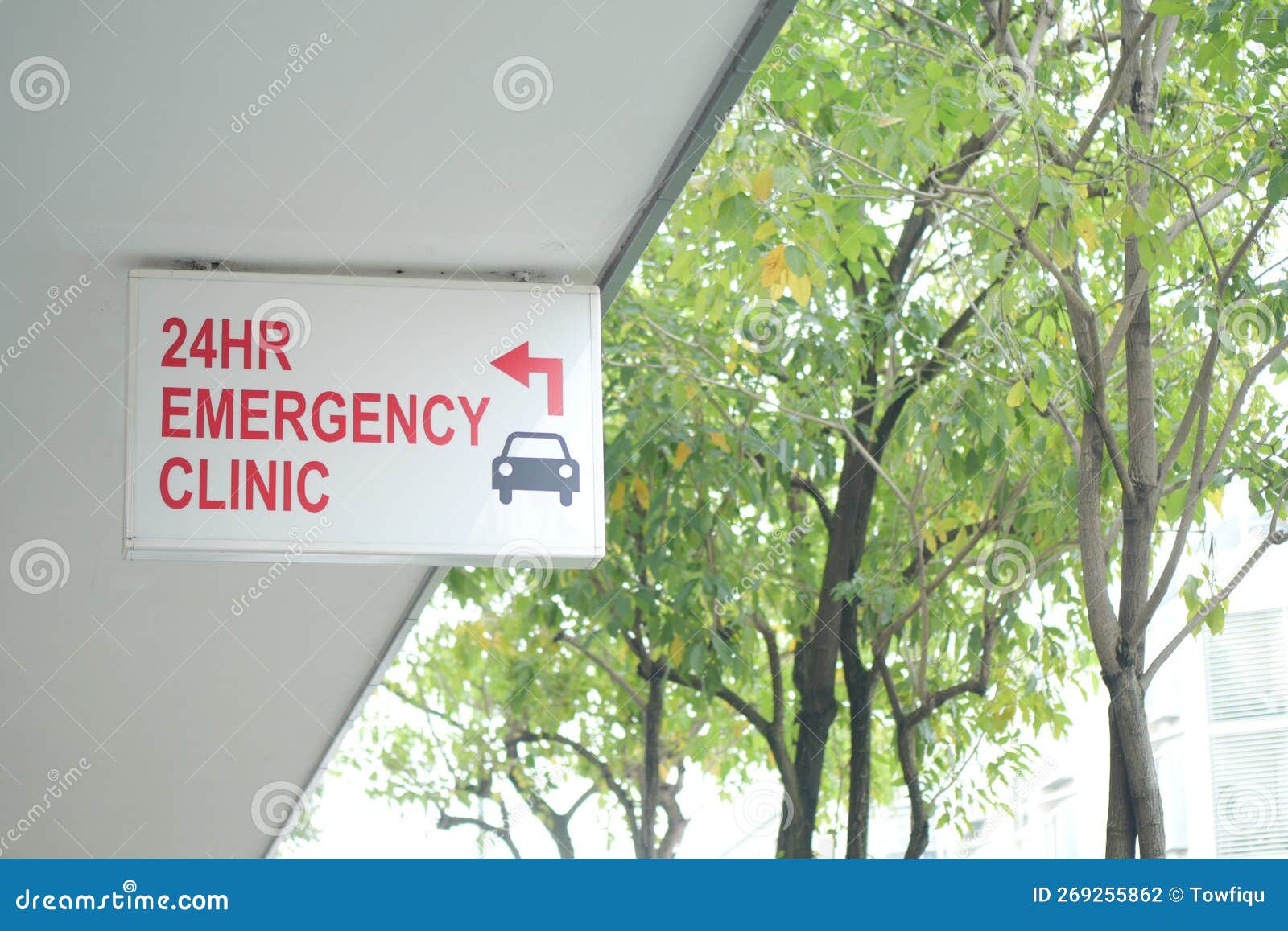24 Hours Hospital and Emergency Sign. Stock Photo - Image of modern ...