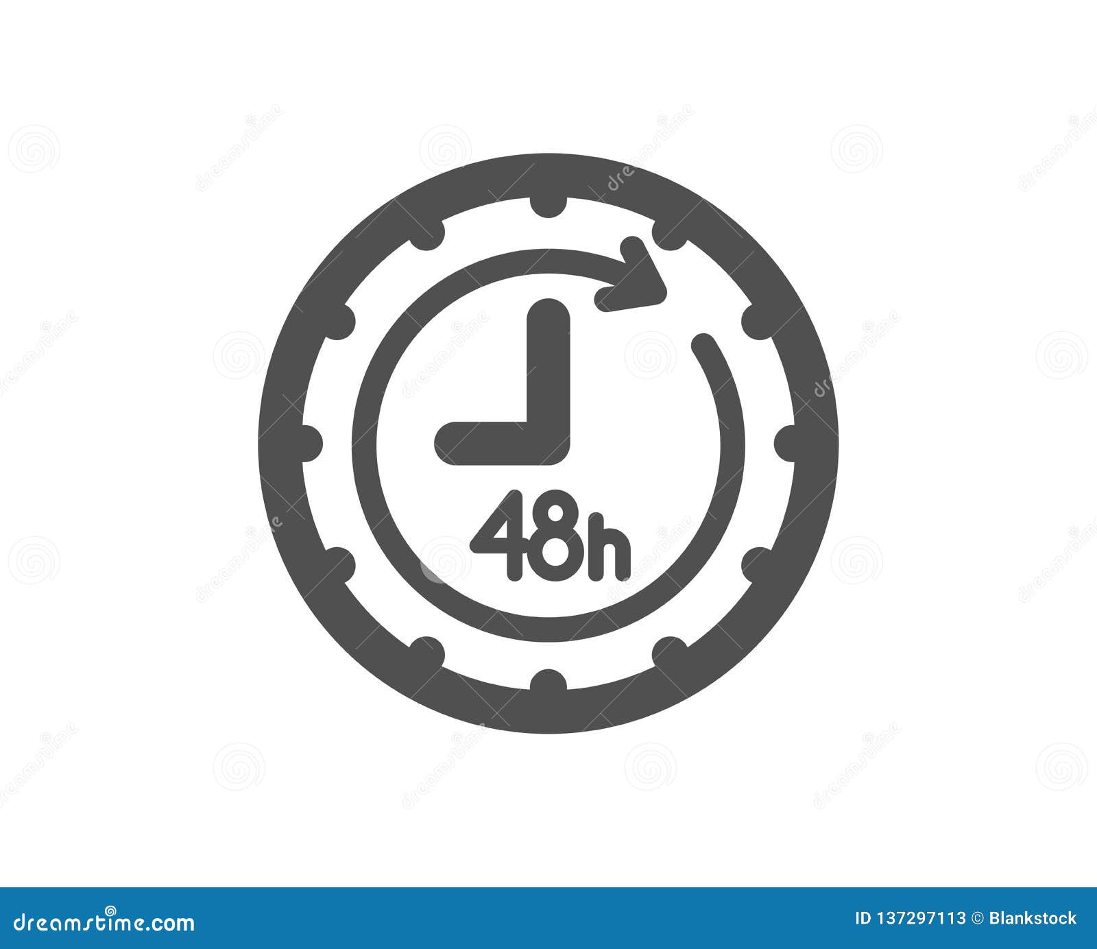 48 Hours Icon. Delivery Service Sign. Vector Stock Vector ...