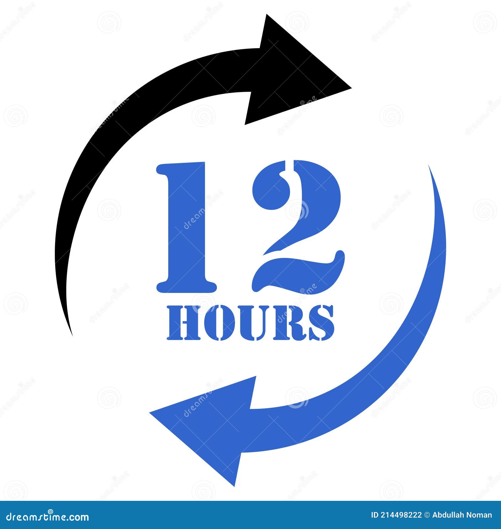 12 hours icon design stock vector. Illustration of meter - 214498222