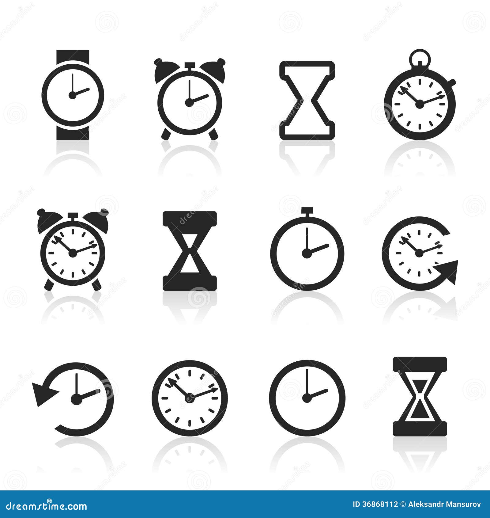 Hours an icon2 stock vector. Illustration of abstraction - 36868112