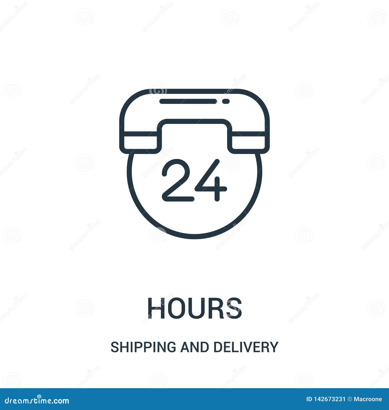 Hours Icon Vector from Shipping and Delivery Collection. Thin Line ...