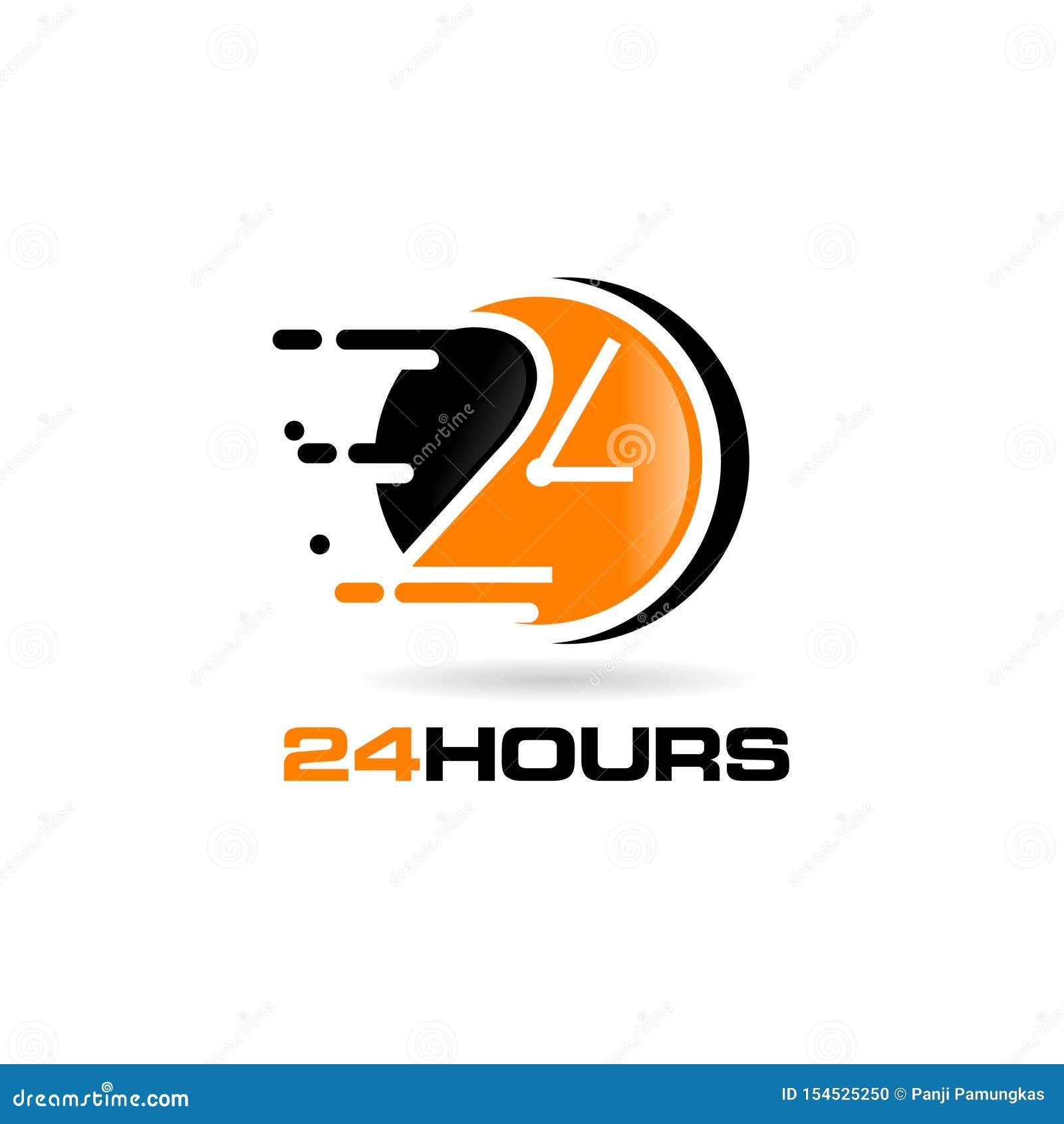 24 Hours Logo Design Symbol Icon Stock Illustration - Illustration of ...