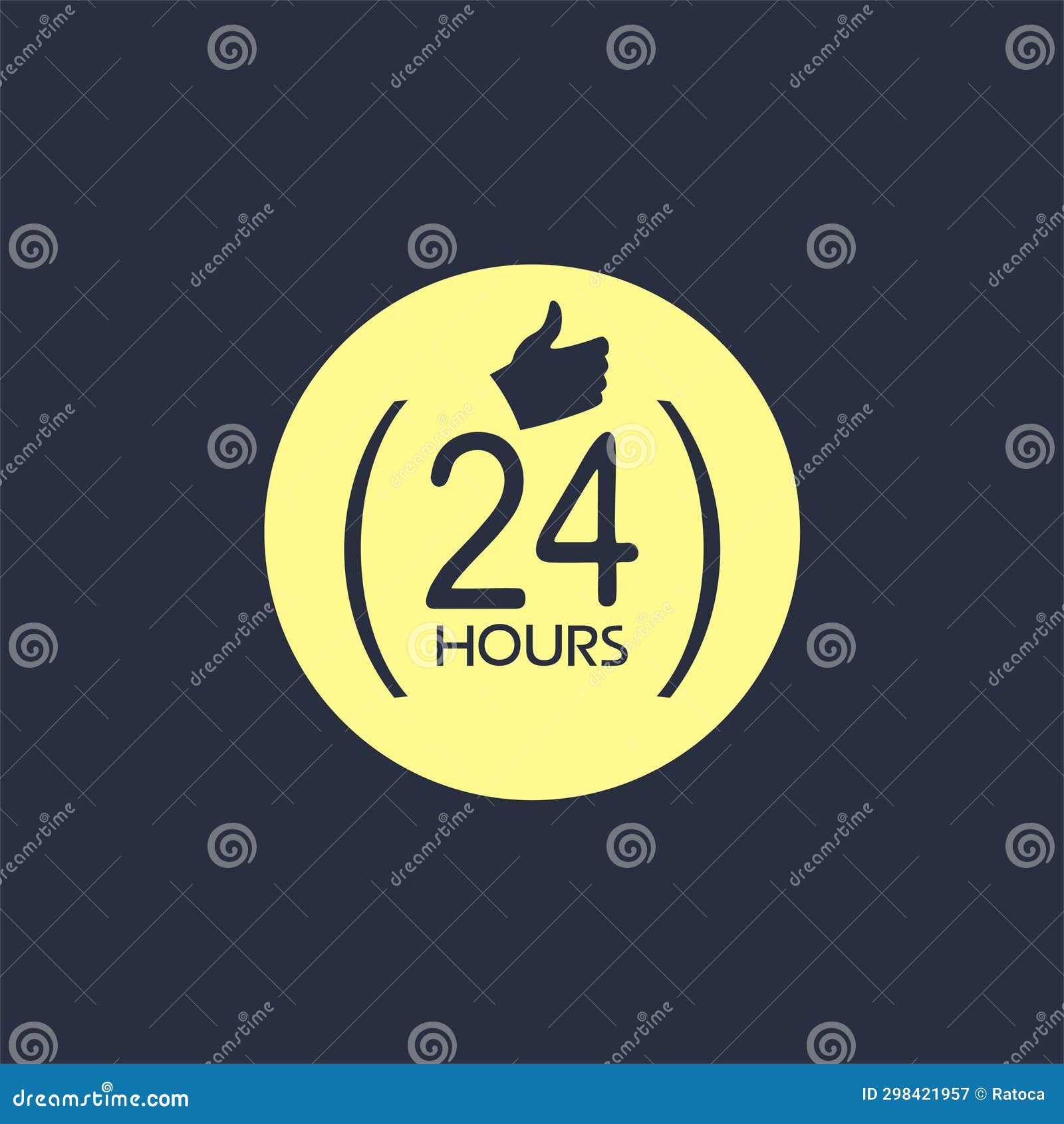 24 hours message symbol stock vector. Illustration of vector - 298421957