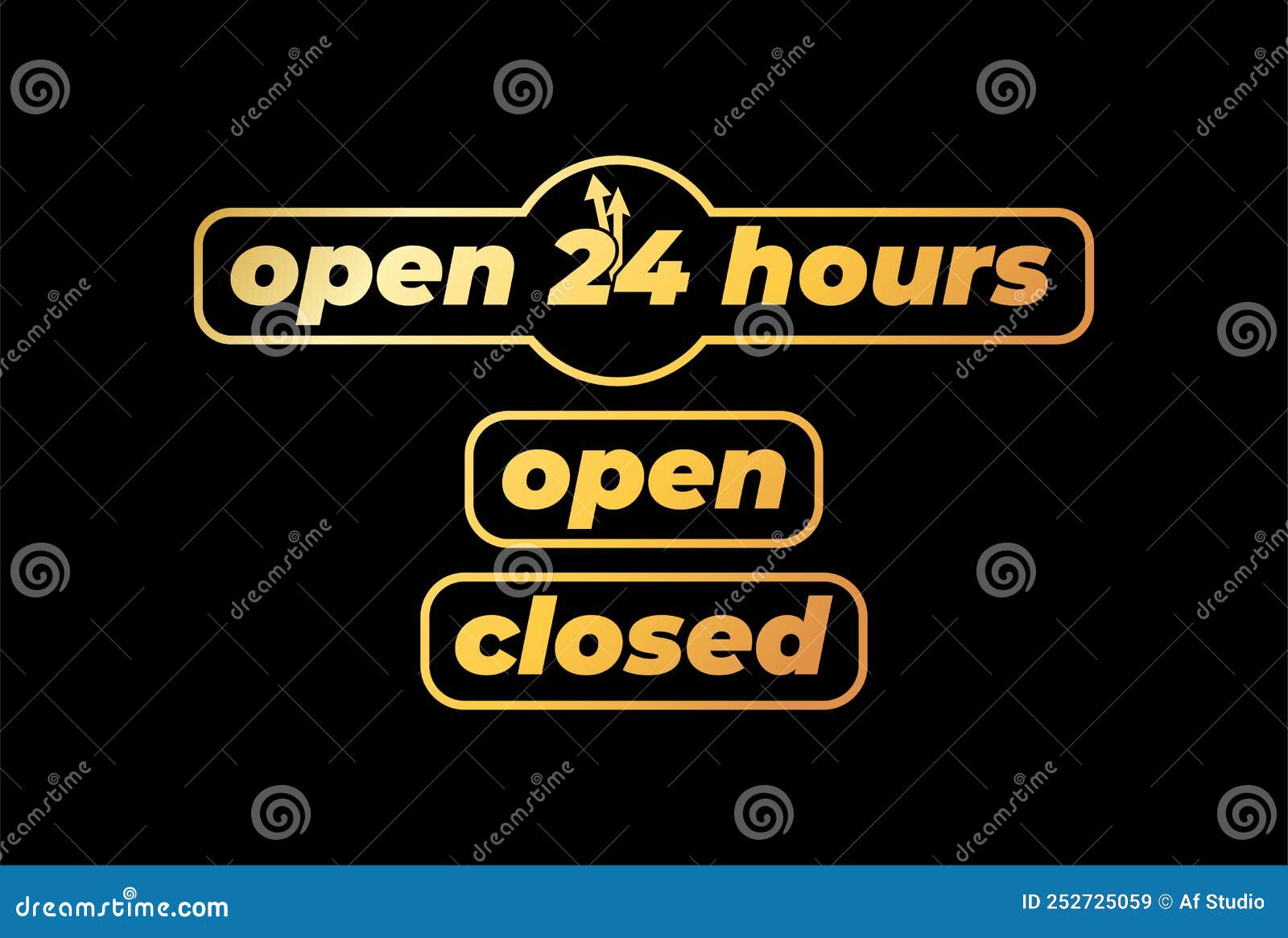 24 Hours Open or Closed Text Type Font Word Typography Vector ...