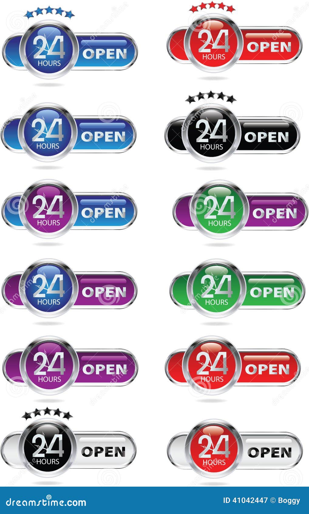 24 hours open stock illustration. Illustration of open - 41042447