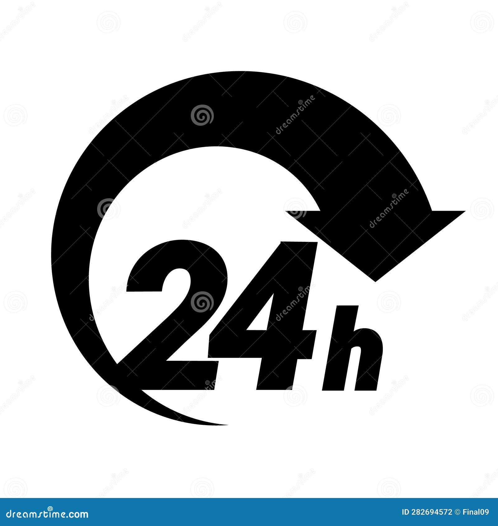 24 Hours Order Execution or Delivery Service Icons. Stock Vector ...