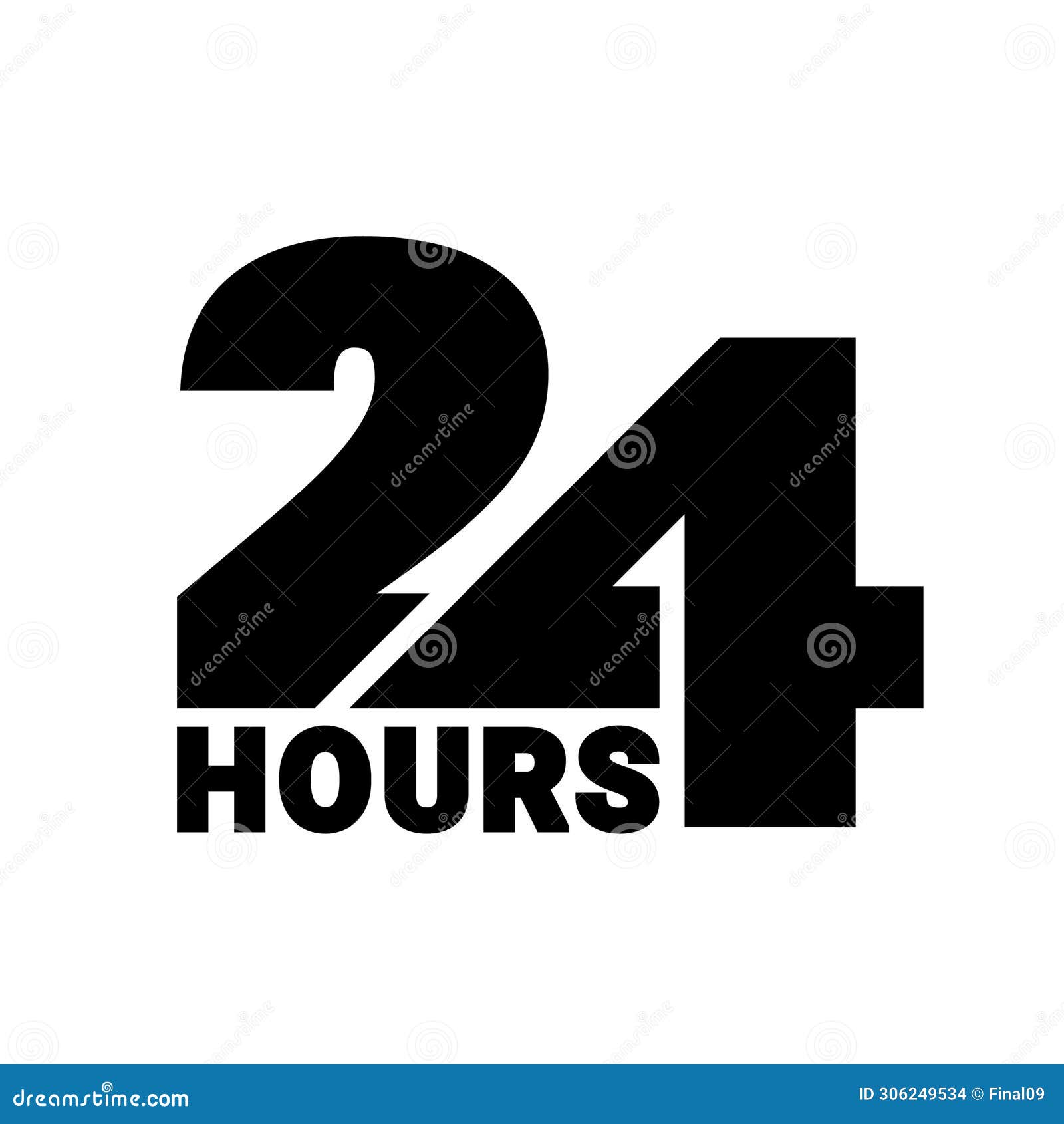 24 Hours Order Execution or Delivery Service Icons. Stock Illustration ...