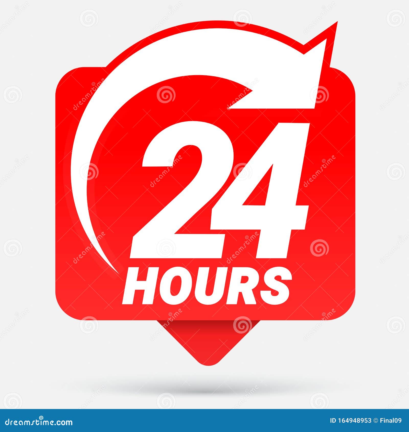 24 Hours Order Execution or Delivery Service Icons Stock Vector ...