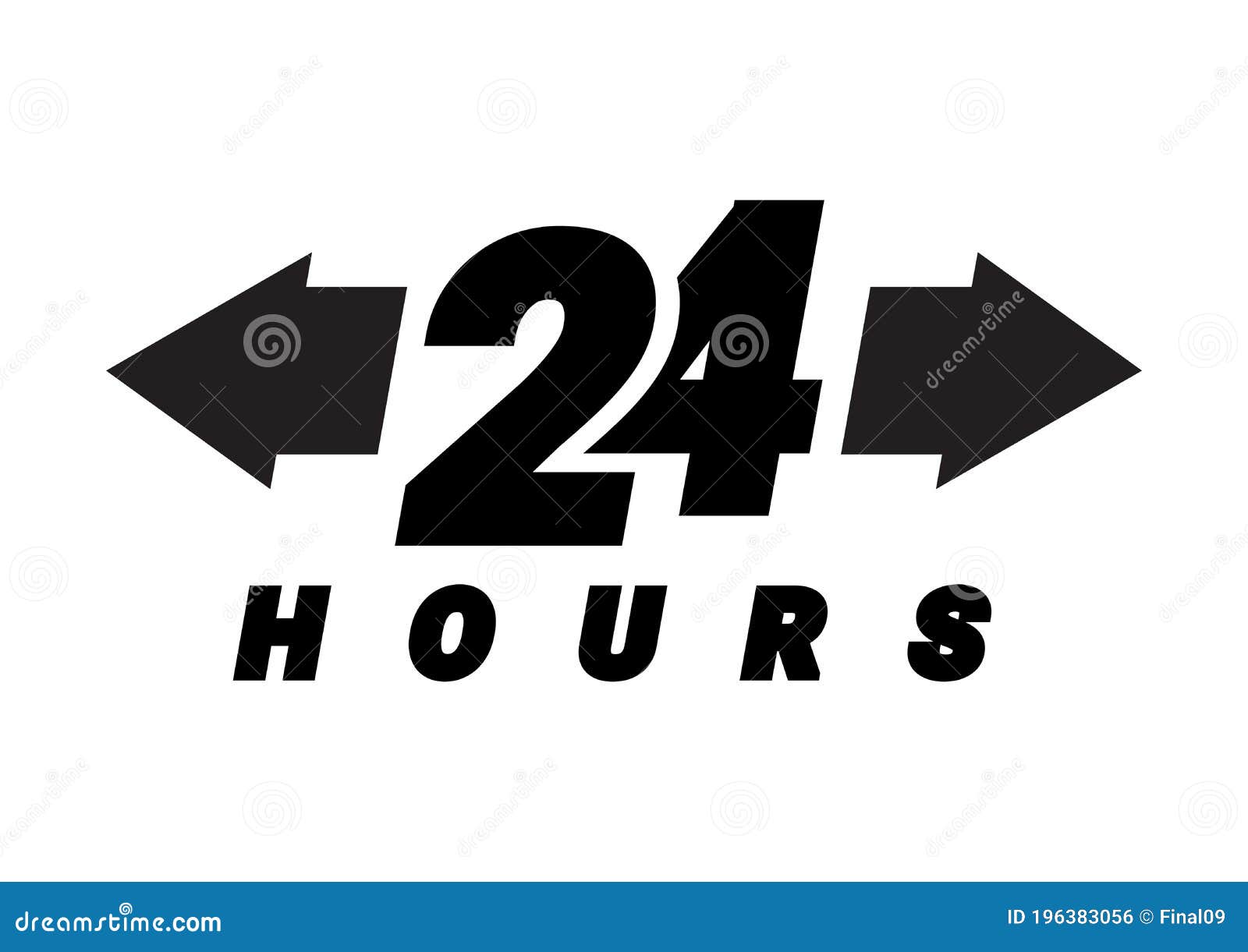 24 Hours Order Execution Or Delivery Service Icons Vector Illustration ...