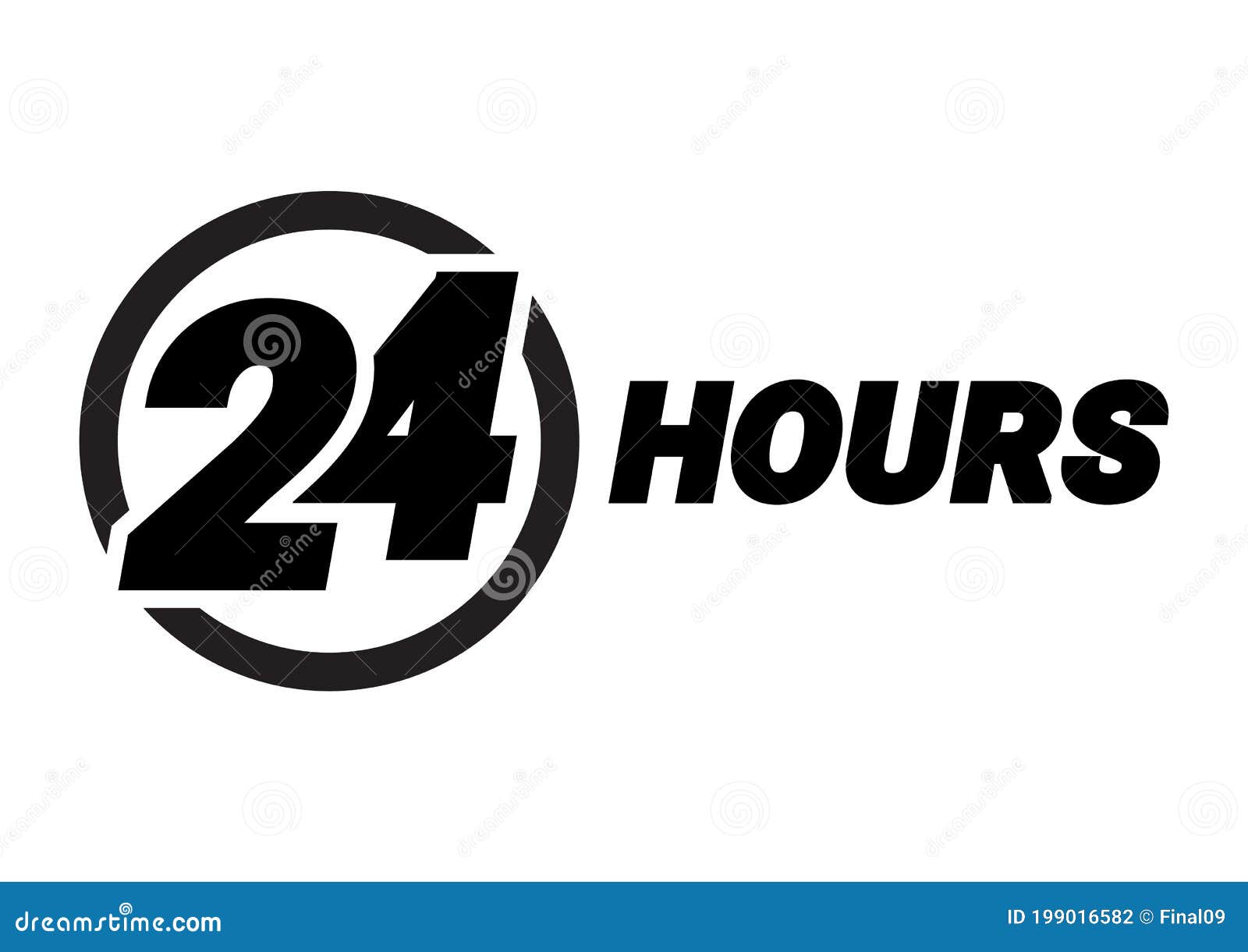 24 Hours Order Execution Or Delivery Service Icons Vector Illustration ...