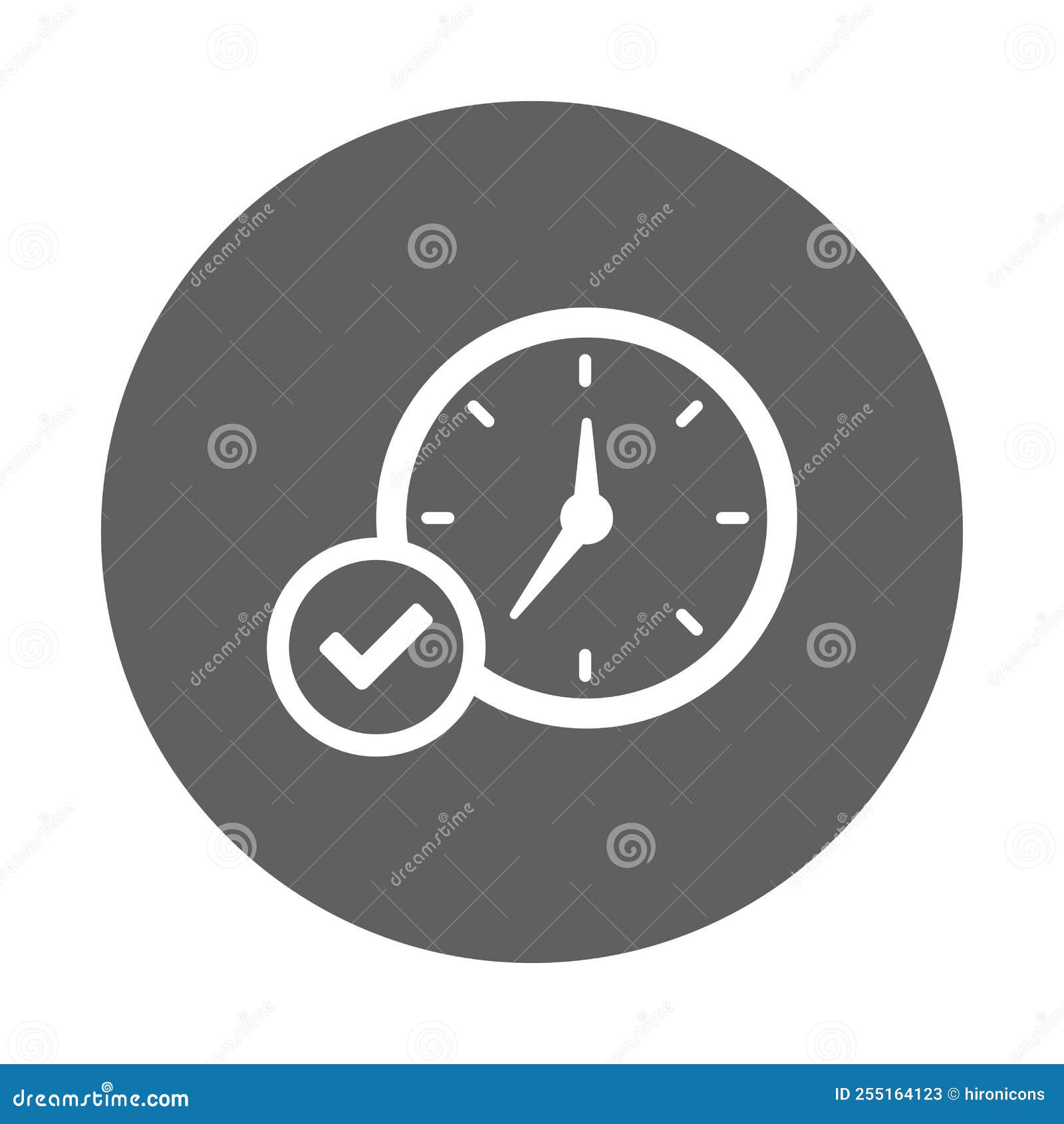 Hours, Punctuality, Time Icon. Gray Vector Graphics Stock Vector ...